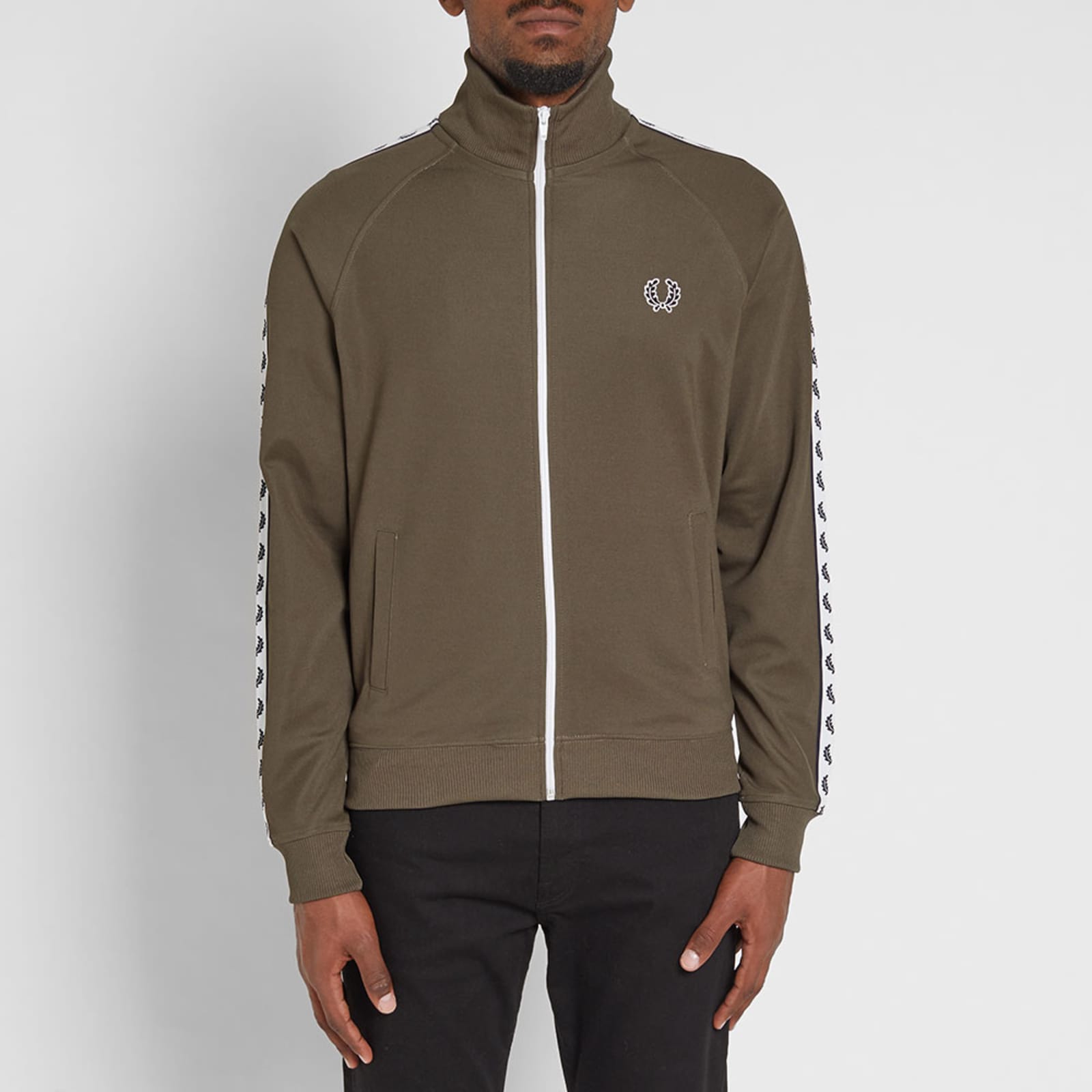 Fred Perry Laurel Taped Track Jacket Iris Leaf | END. (US)