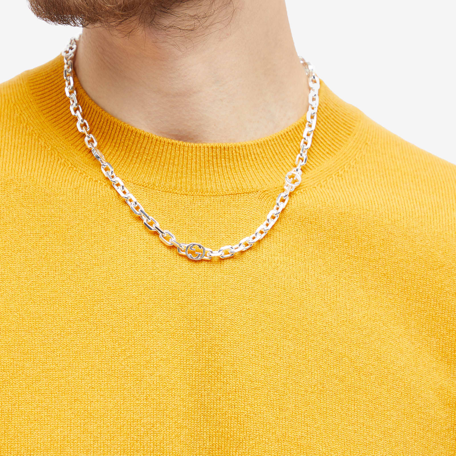 Gucci Interlocking G Chain Necklace Sterling Silver | END. (HK)