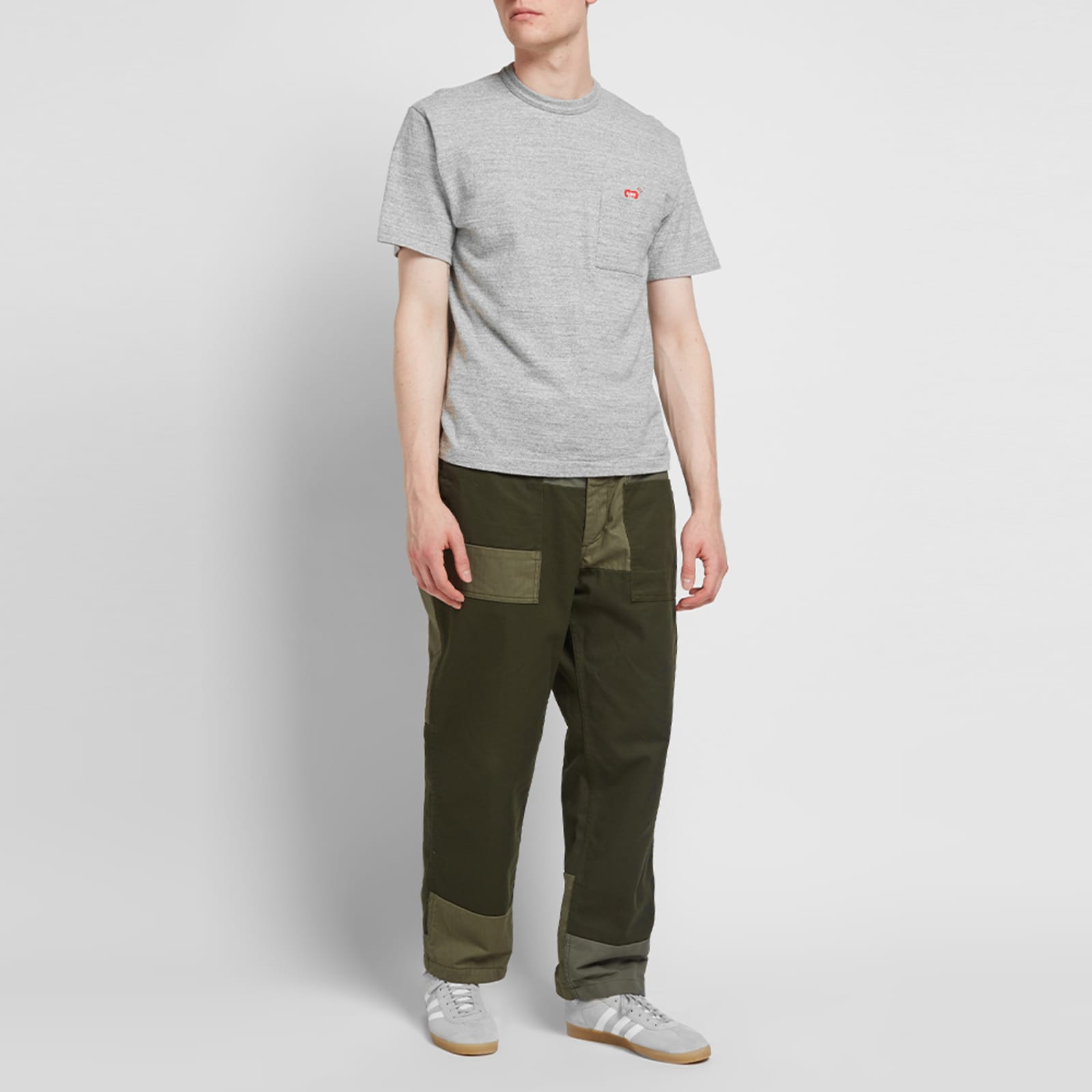 Human Made Hidden Heart Pocket Tee Grey | END.