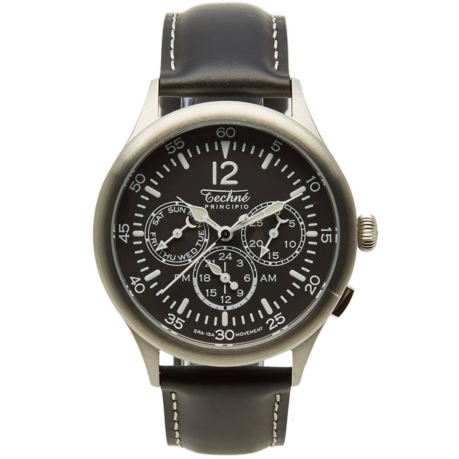 Techné Instruments 296 Merlin Watch Black Oiled Leather | END.