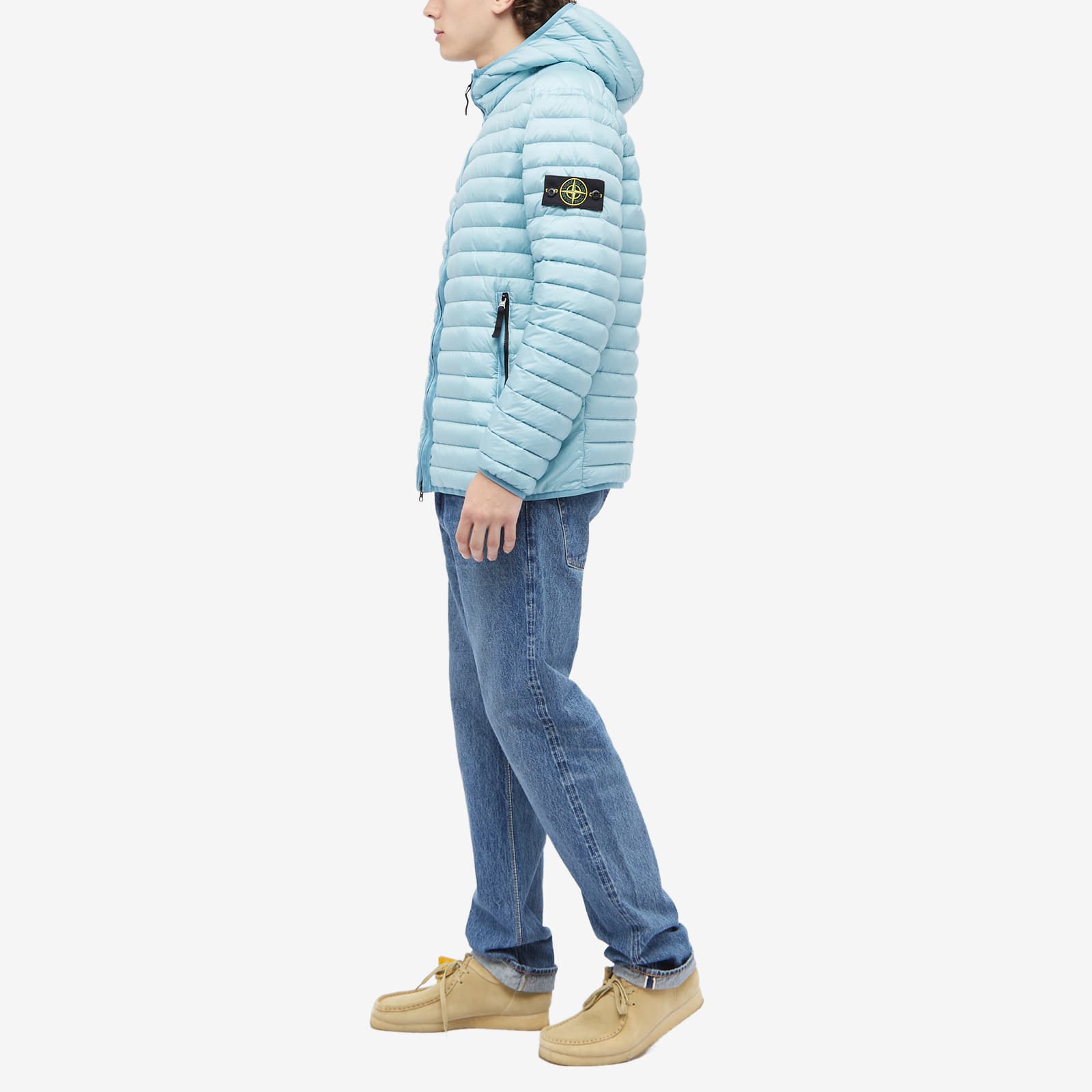 Stone Island Lightweight Hooded Down Jacket Sky Blue | END. (KR)