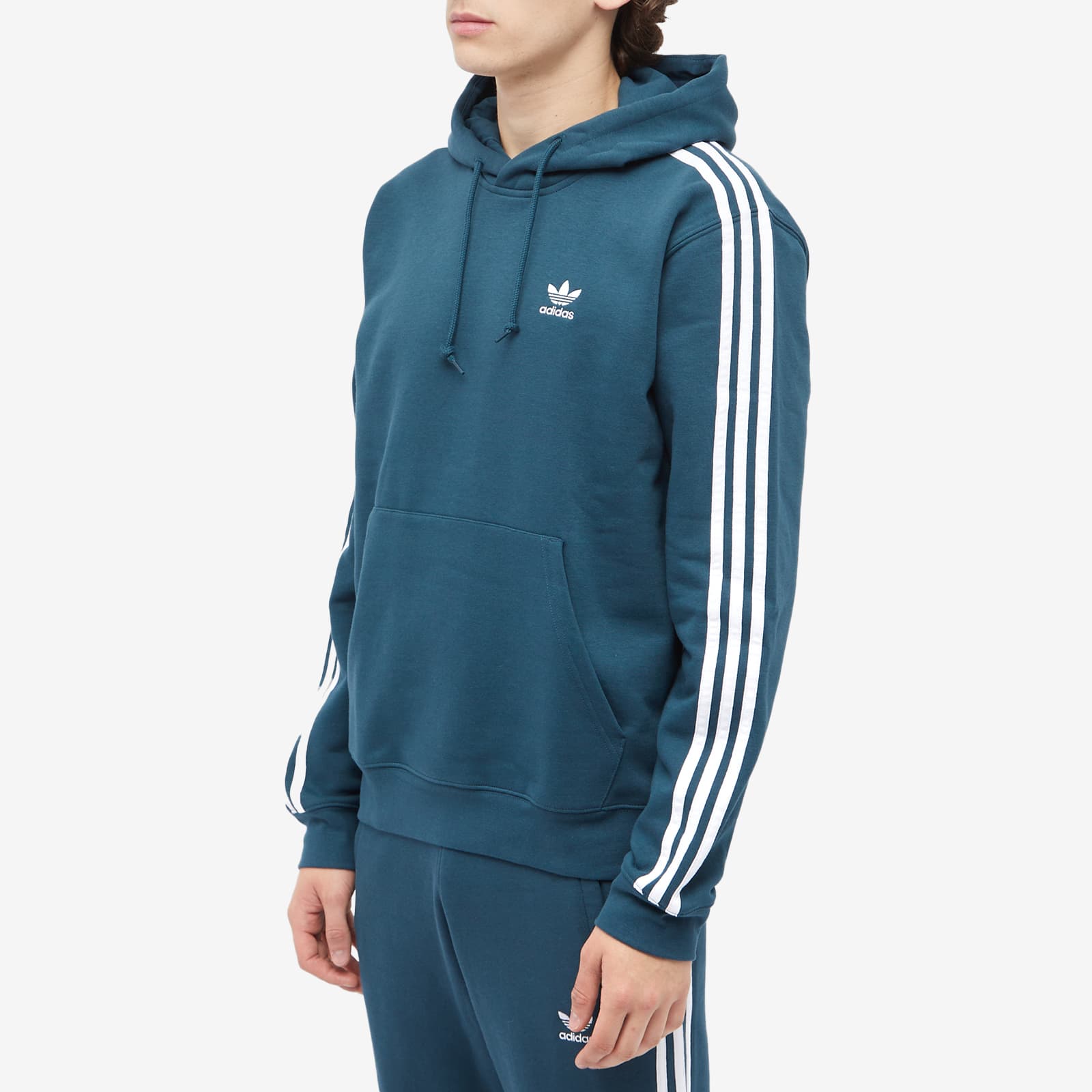 Adidas 3 Stripe Hoodie Arctic Night | END.