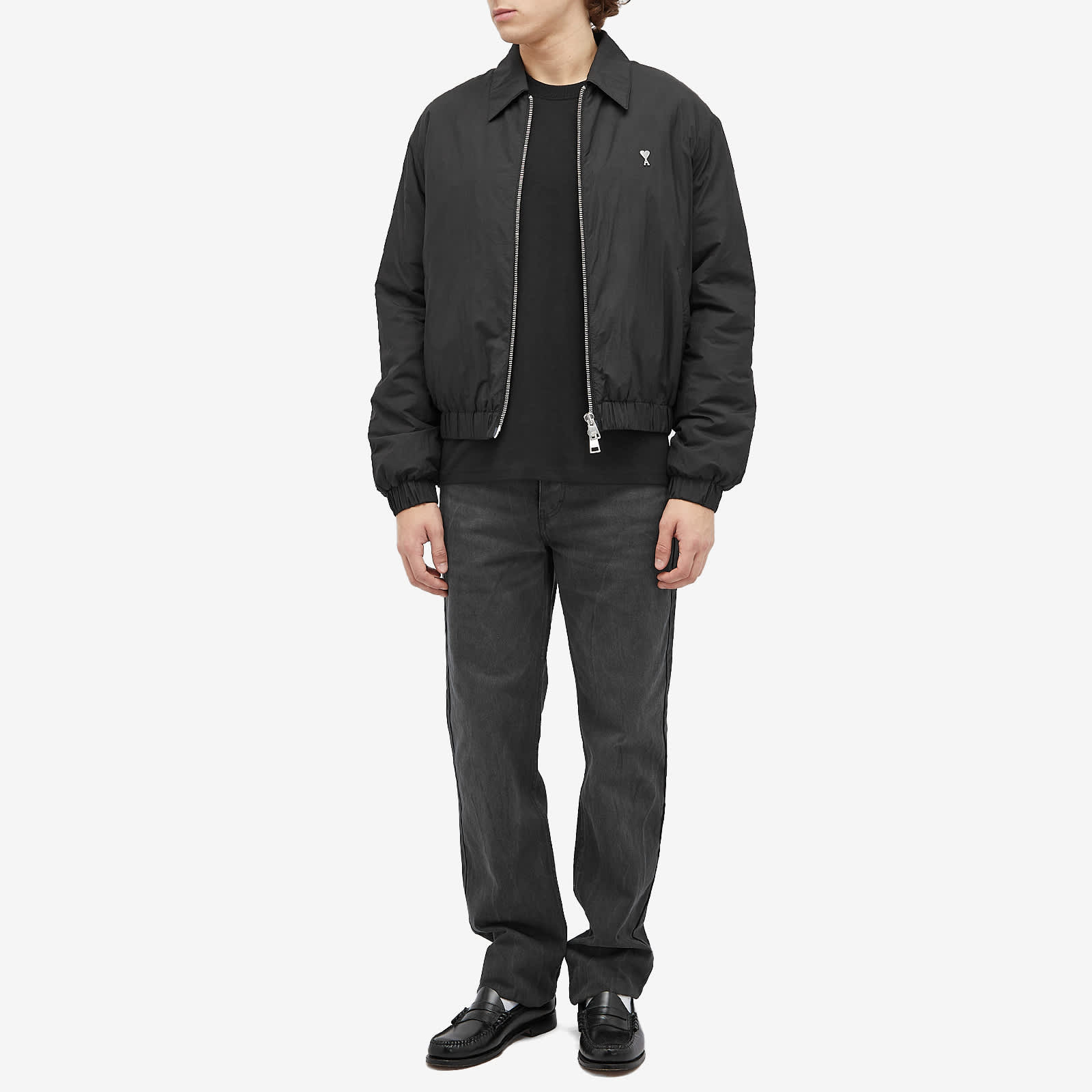 AMI Paris Zipped Bomber Jacket Black | END. (HK)