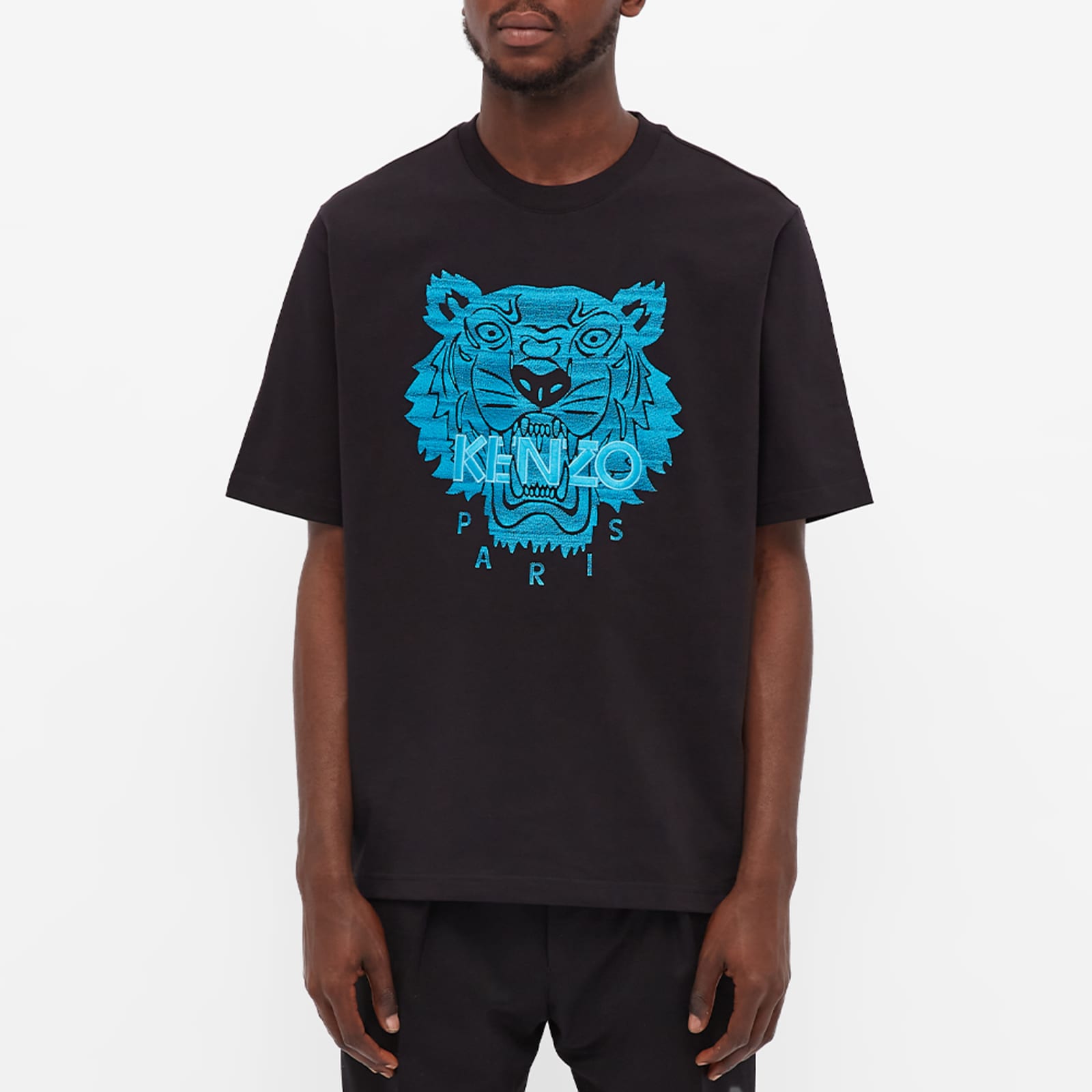 Kenzo Neon Tiger Embroidered Skate T-Shirt Black | END. (US)