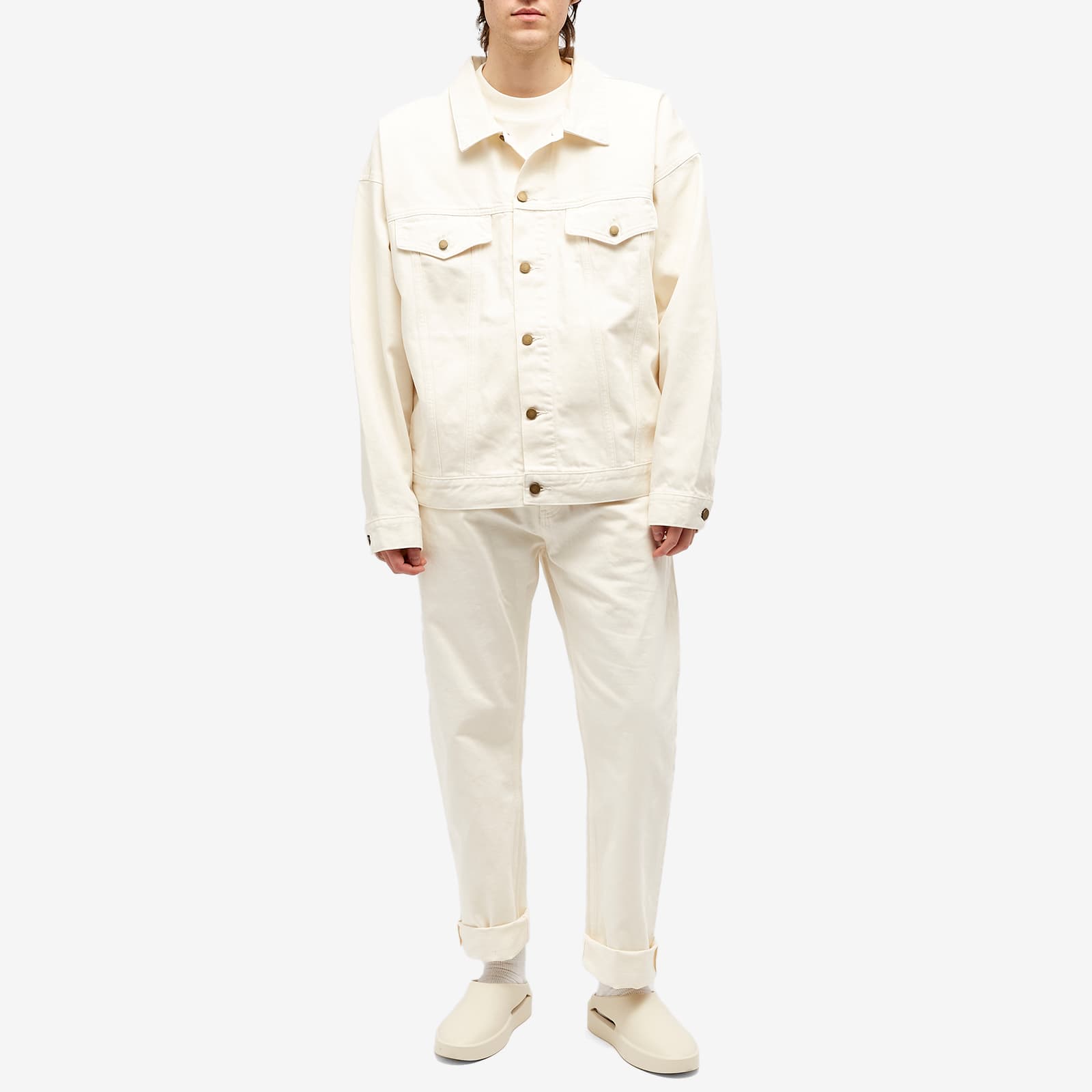 Fear of God Essentials Denim Jacket Cloud Dancer | END. (US)