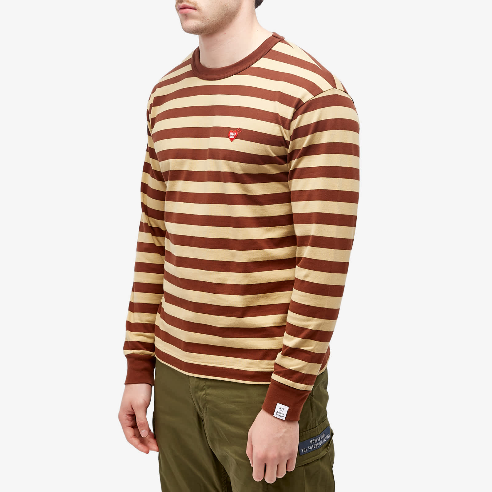 Human Made Long Sleeve Striped T-Shirt Brown | END. (HK)
