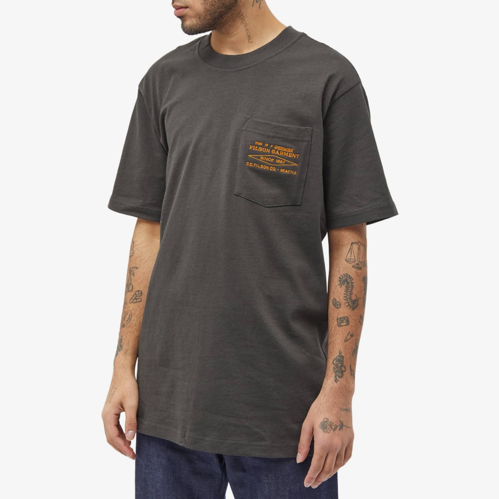Filson Embroidered Pocket T-Shirt Black | END.