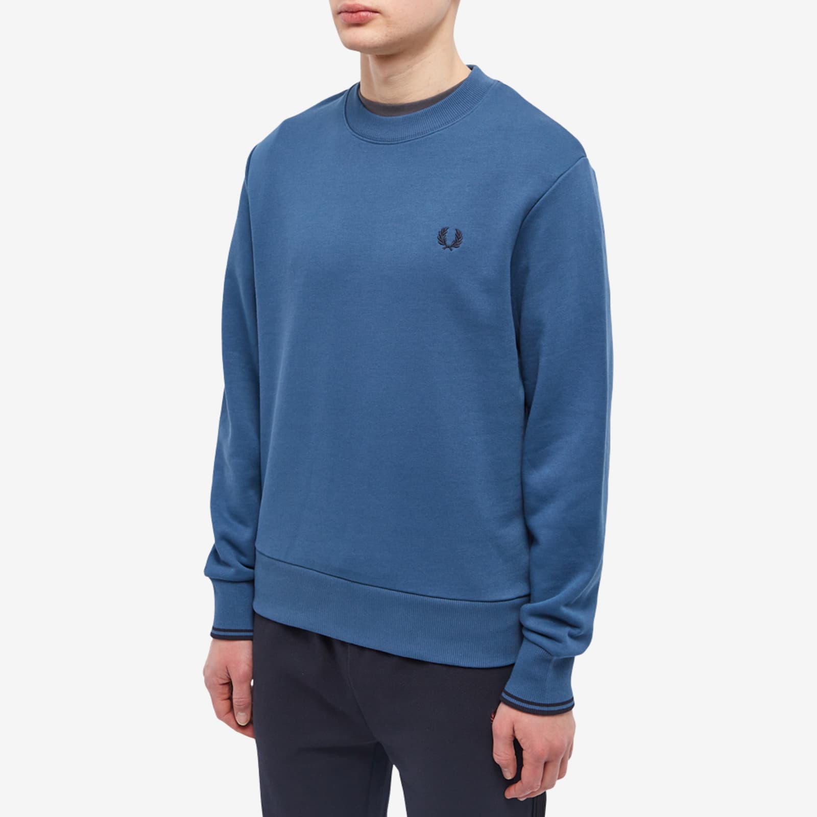 Fred Perry Crew Sweat Midnight Blue | END. (GB)