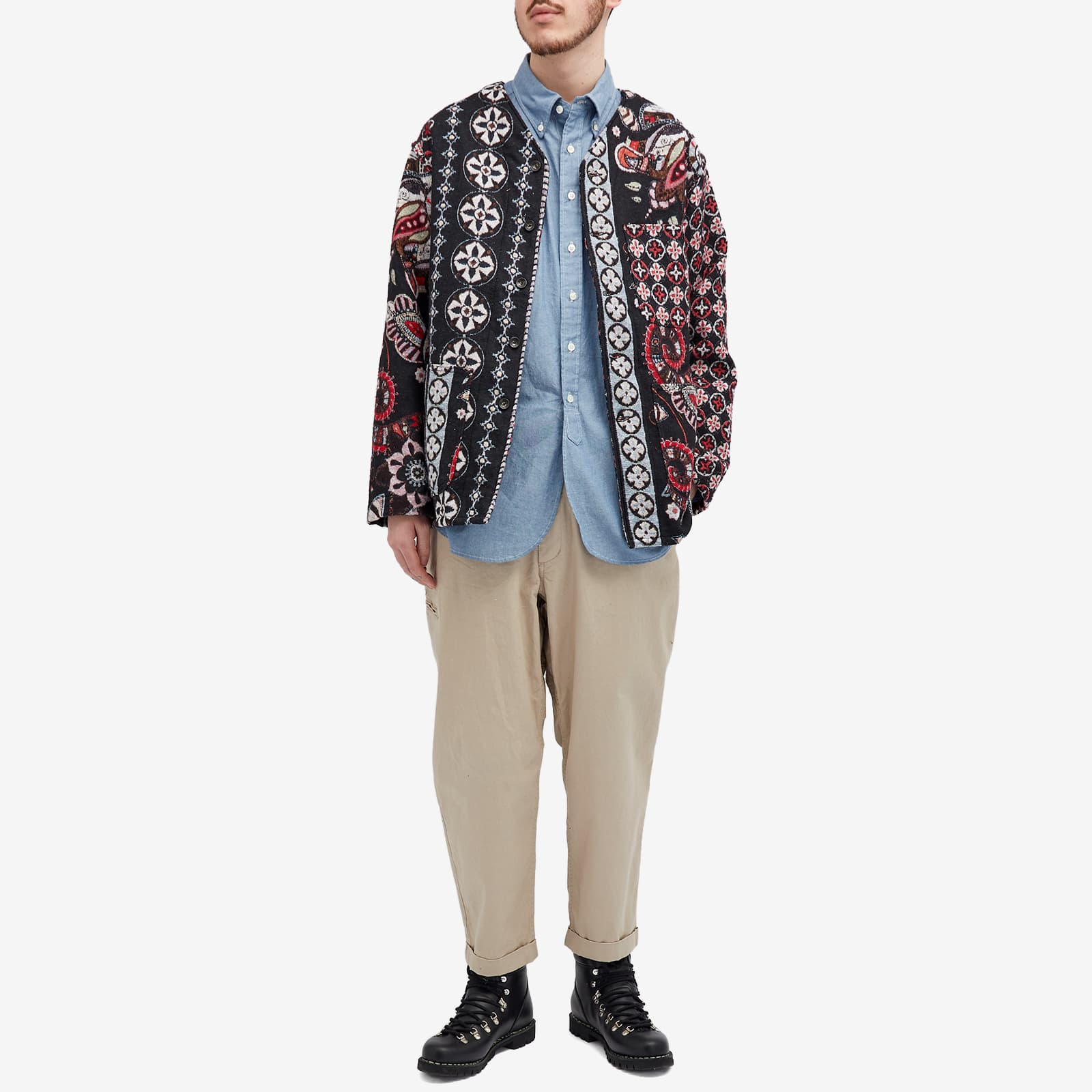Engineered Garments Workaday Engineer Jacket Block Jacquard Mix | END. (US)