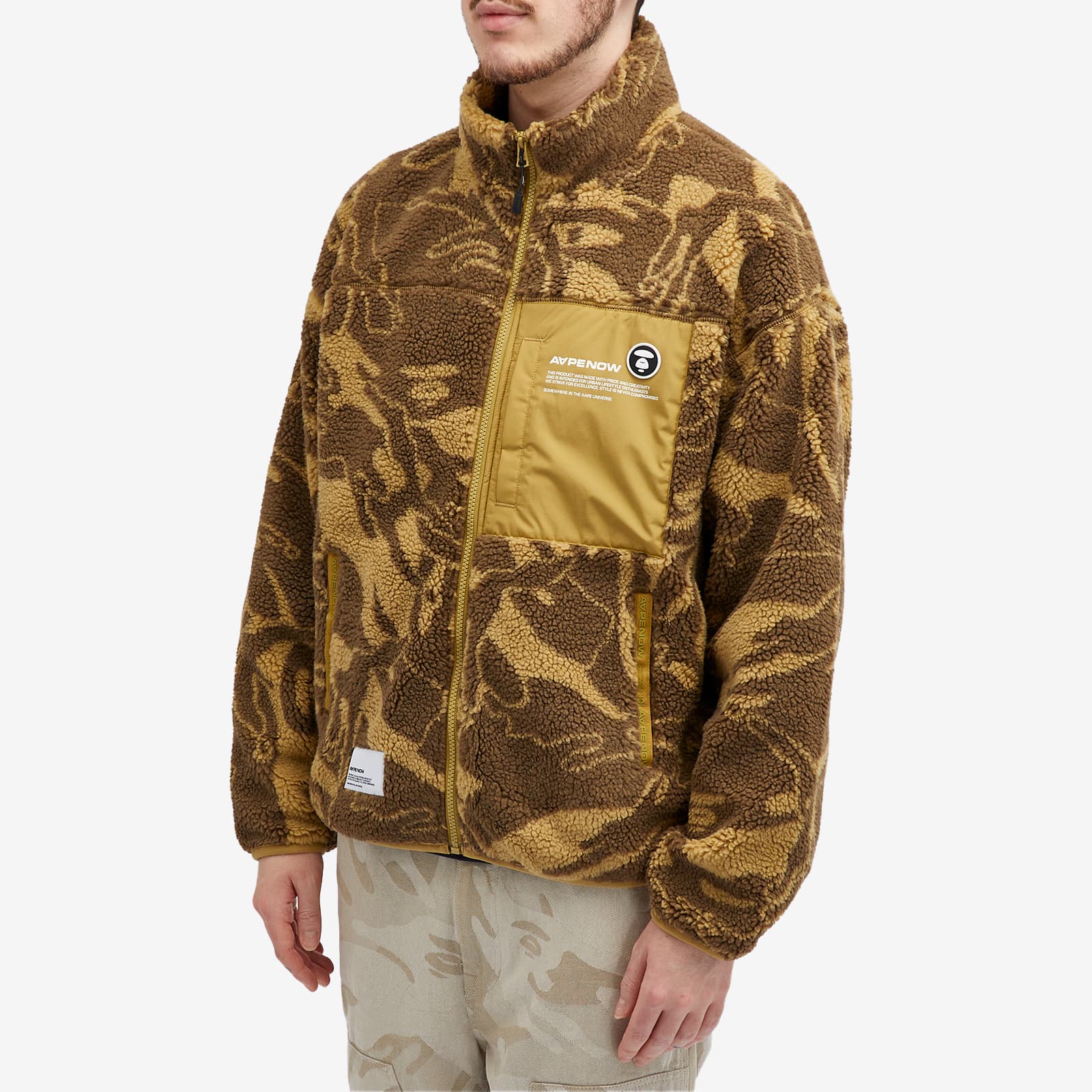 AAPE Now Camo Fleece Jacket Yellow | END. (GB)