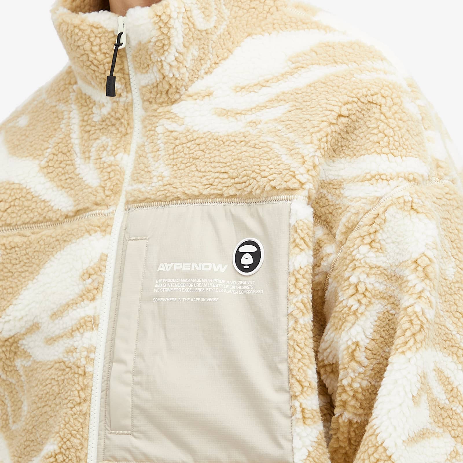 AAPE Now Camo Fleece Jacket Ivory | END. (GB)