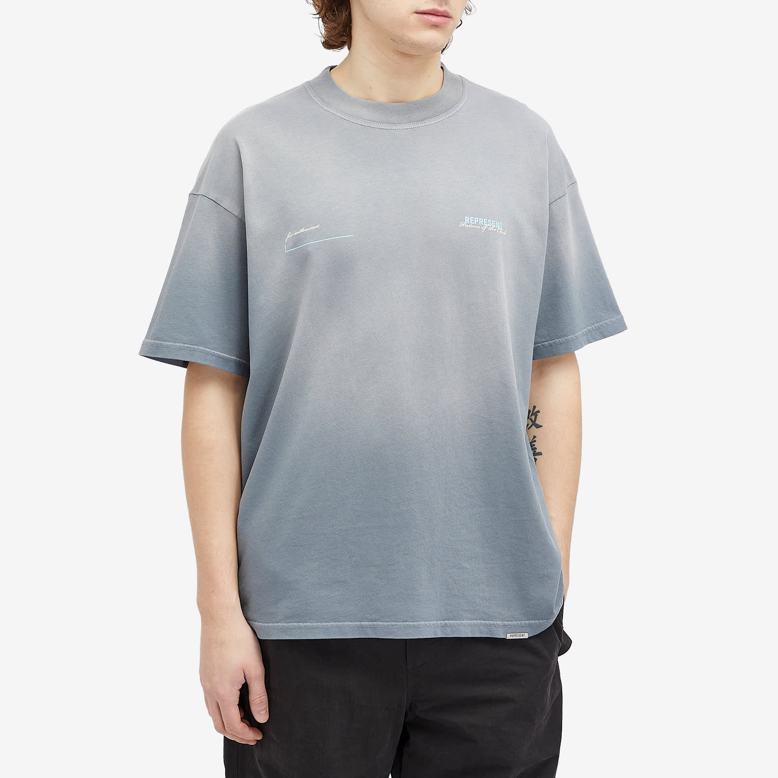 Represent Patron Of The Club T-Shirt Washed Grey | END. (GB)