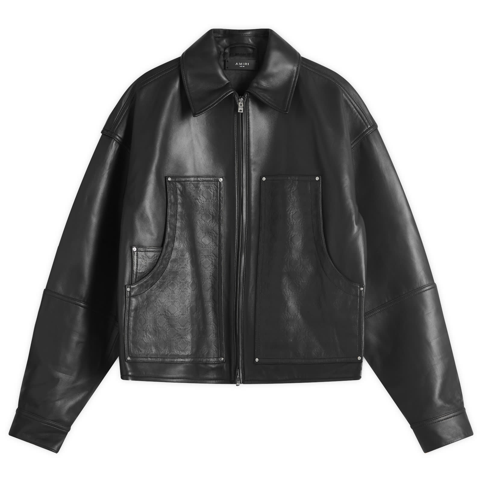 AMIRI Ma Quad Leather Work Jacket Black | END. (US)