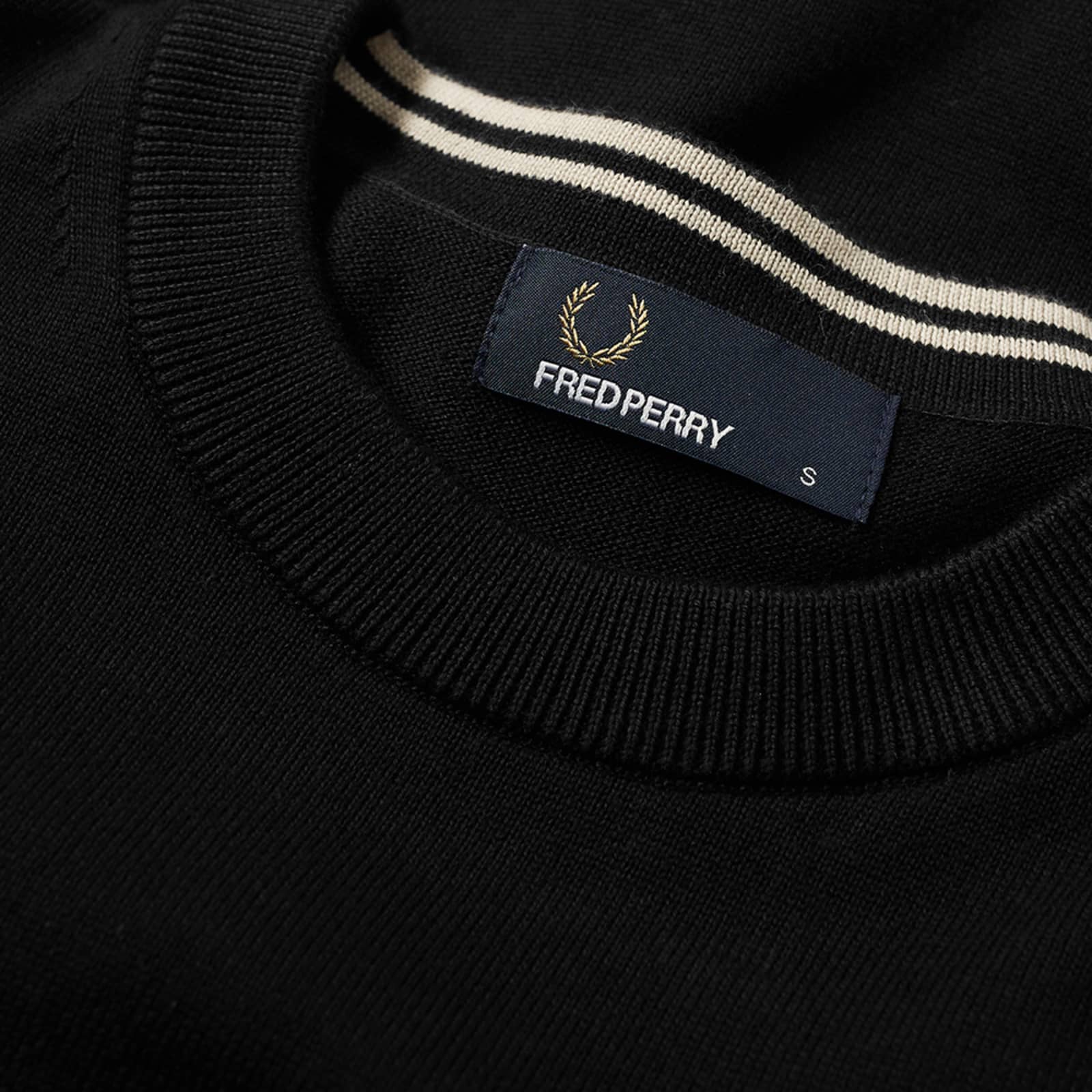 Fred Perry Classic Cotton Crew Black | END. (US)