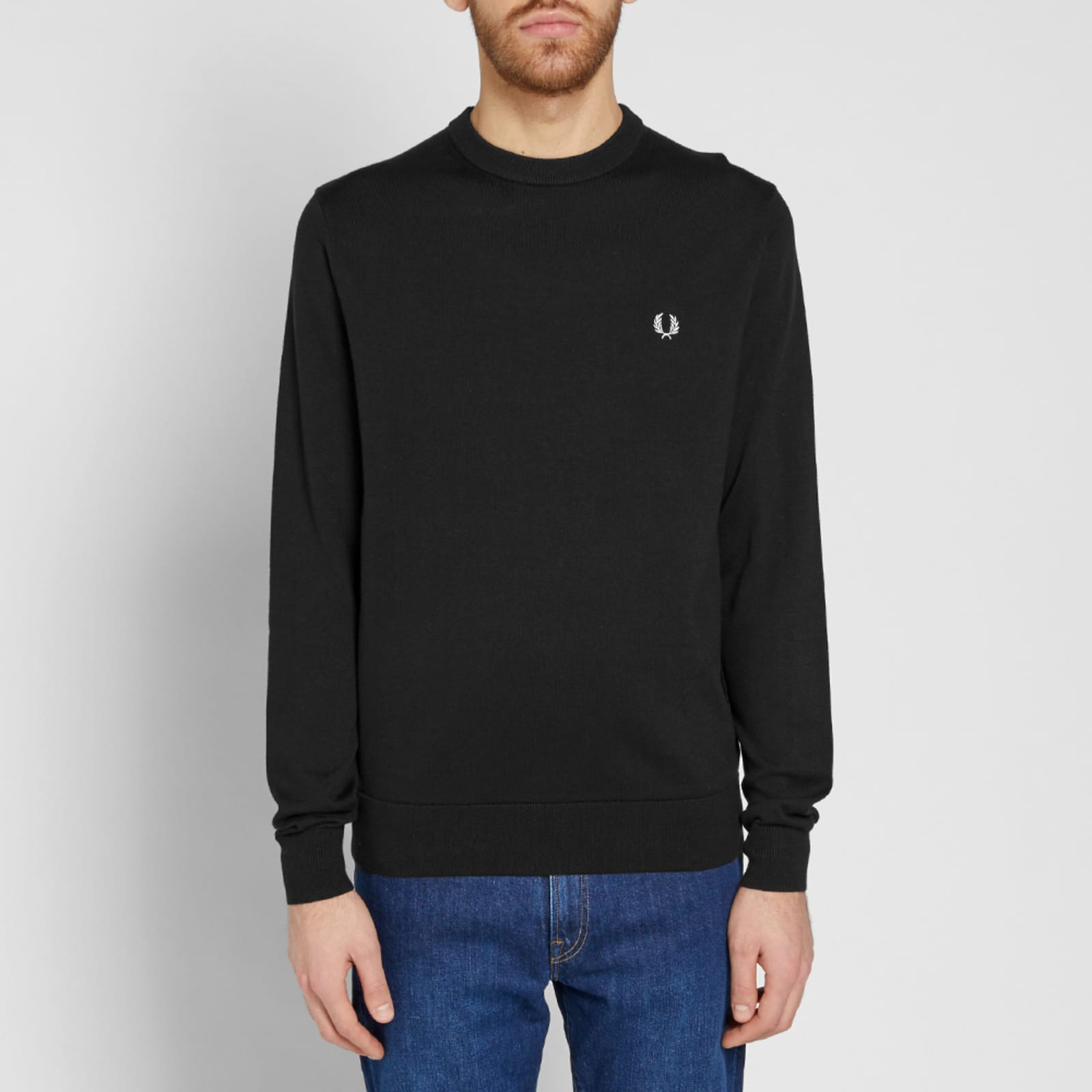 Fred Perry Classic Cotton Crew Black | END. (US)