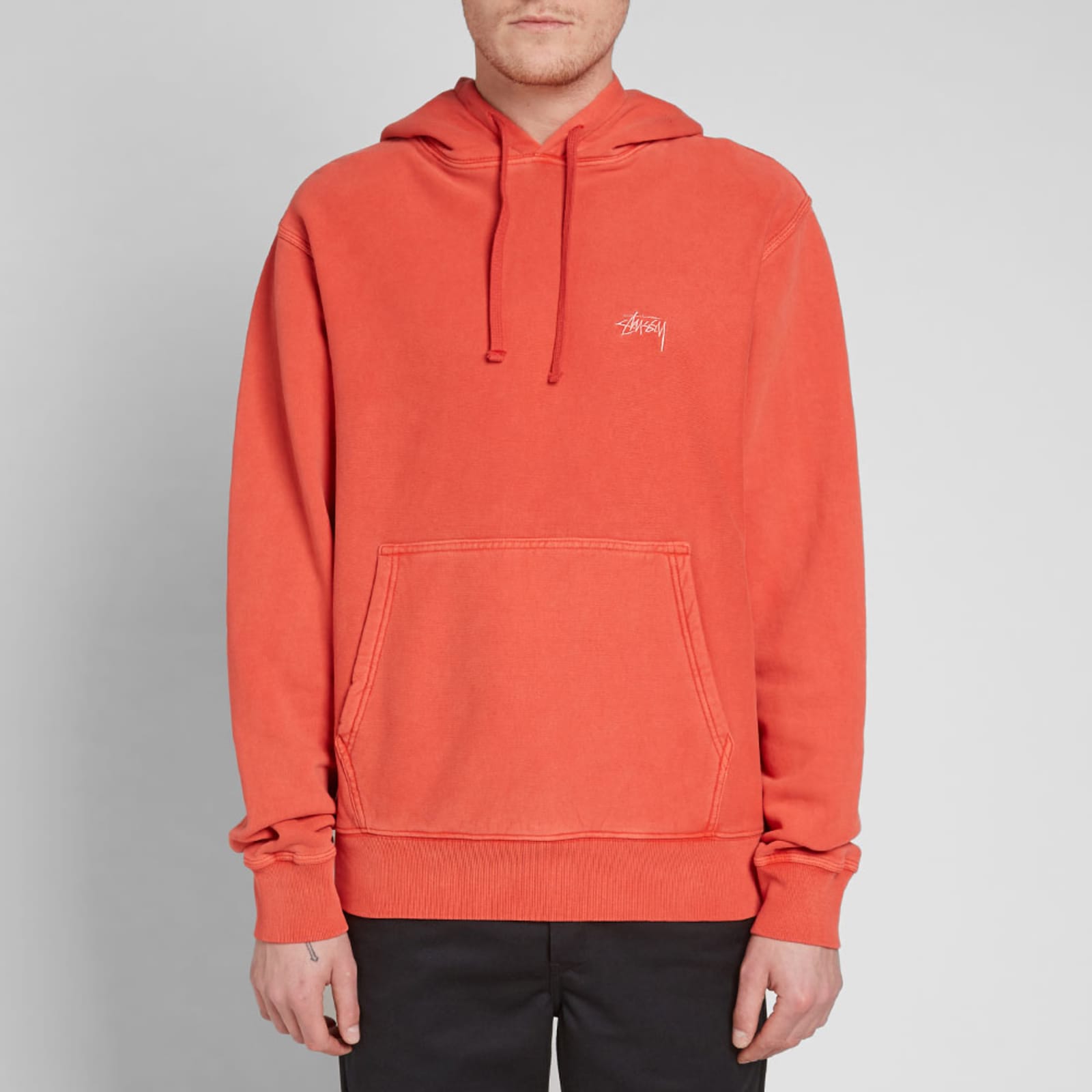 Stussy Stock Logo Hoody Red | END.