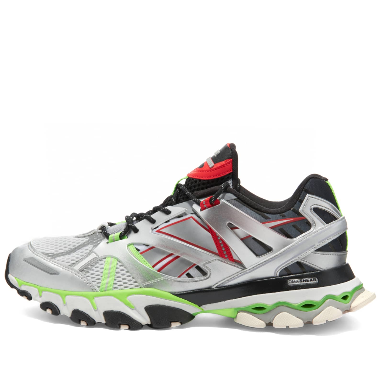 END. x Reebok DMX Trail Shadow 'Mercury' Cold Grey, Pure Grey & Red | END.