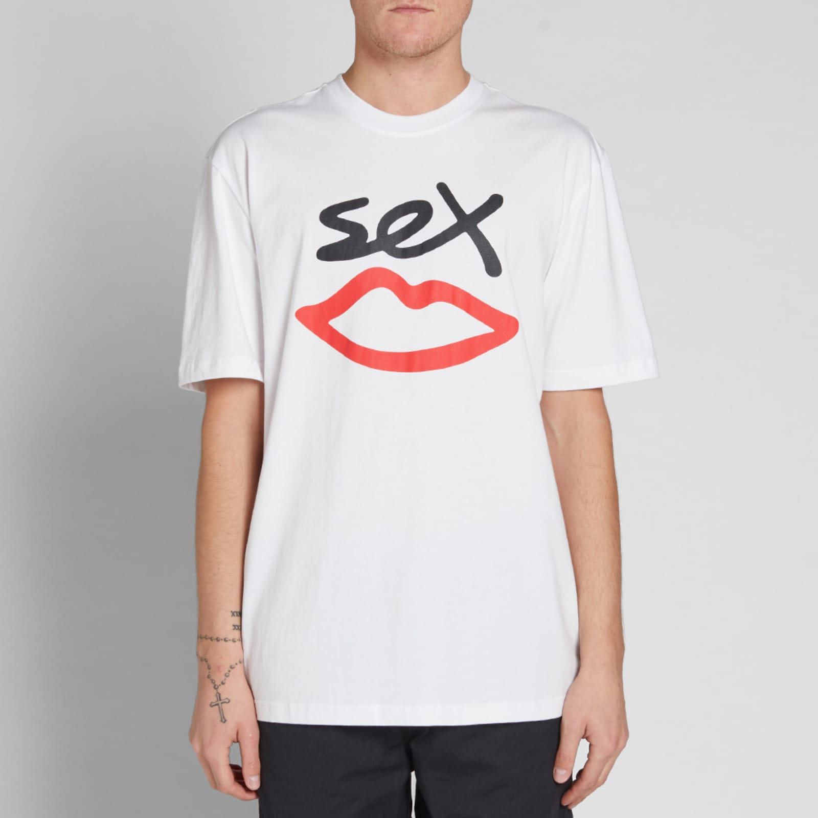Sex Skateboards Large Logo Tee White End Us