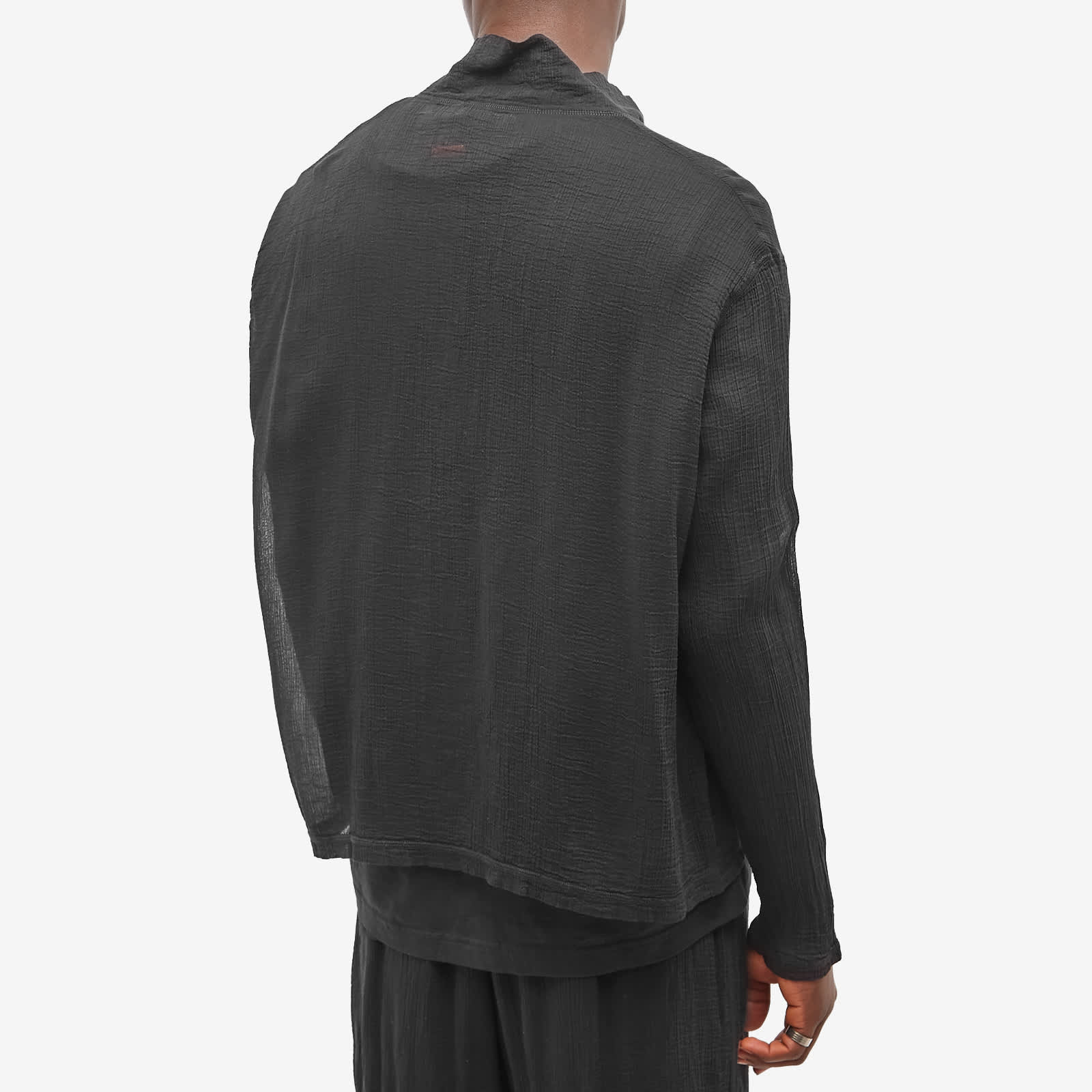 Our Legacy Checked Zip Track Shirt Black Rayon Plait | END. (KR)