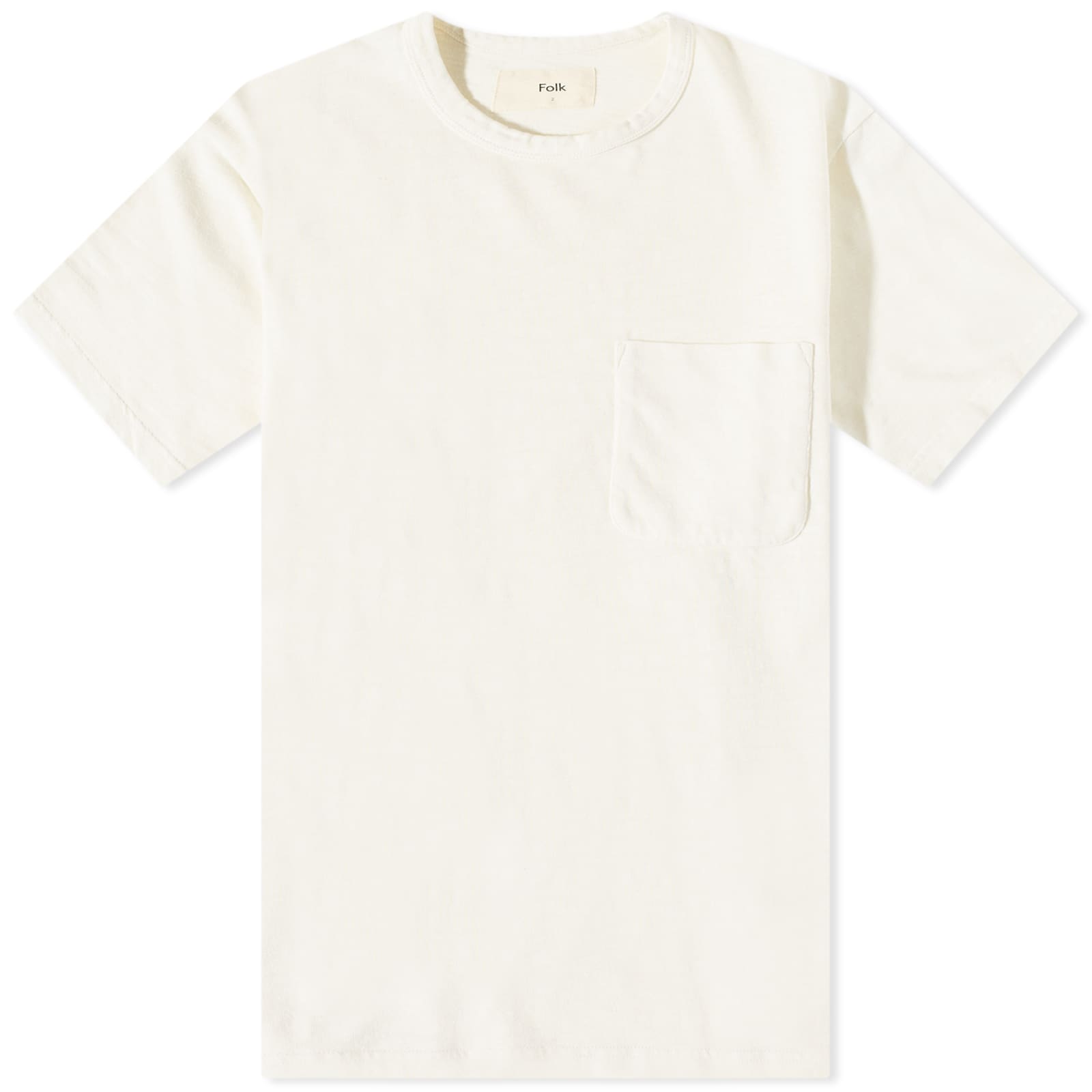 Folk Slub Pocket T Shirt Off White End