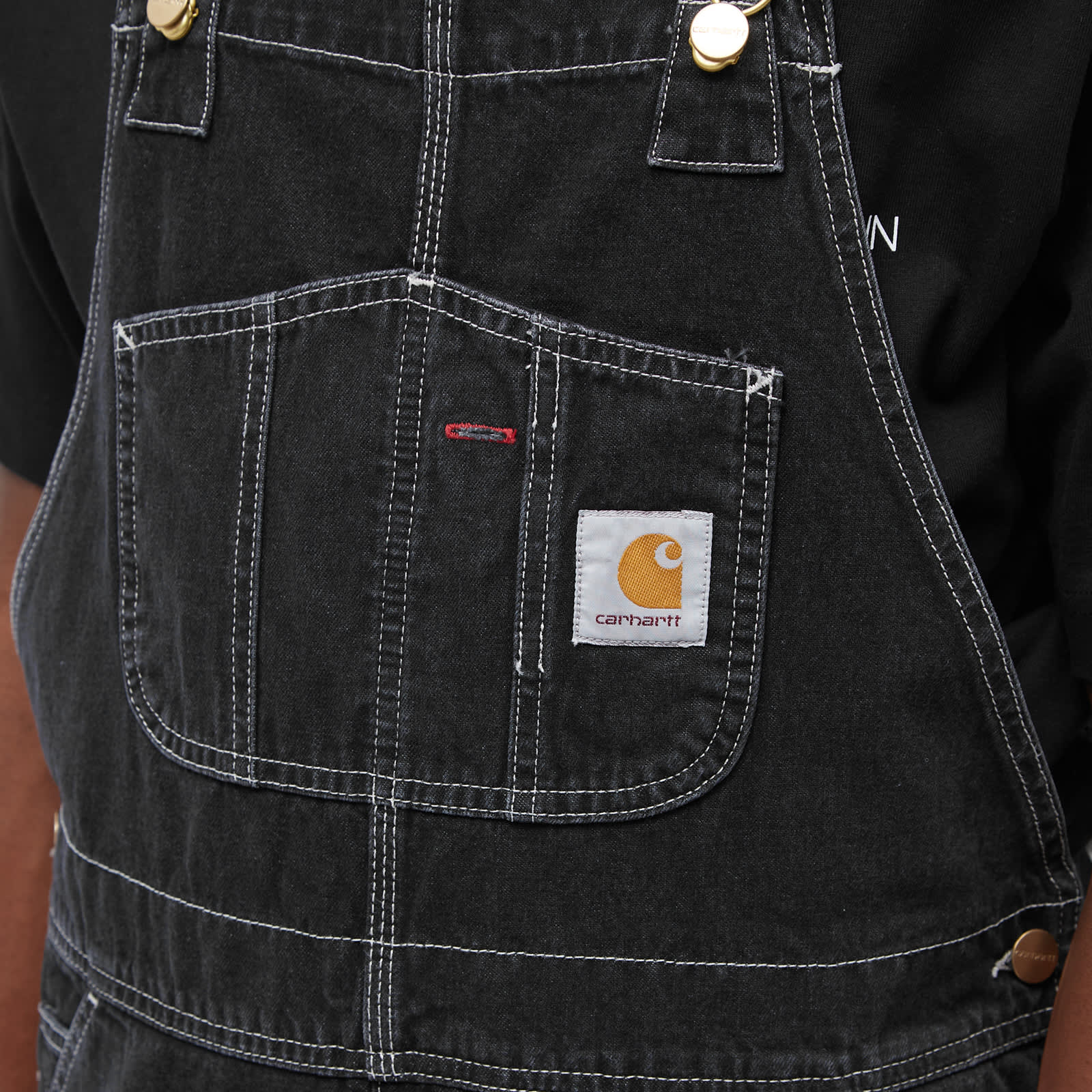 Carhartt WIP Denim Bib Overall Black Stone Washed | END.