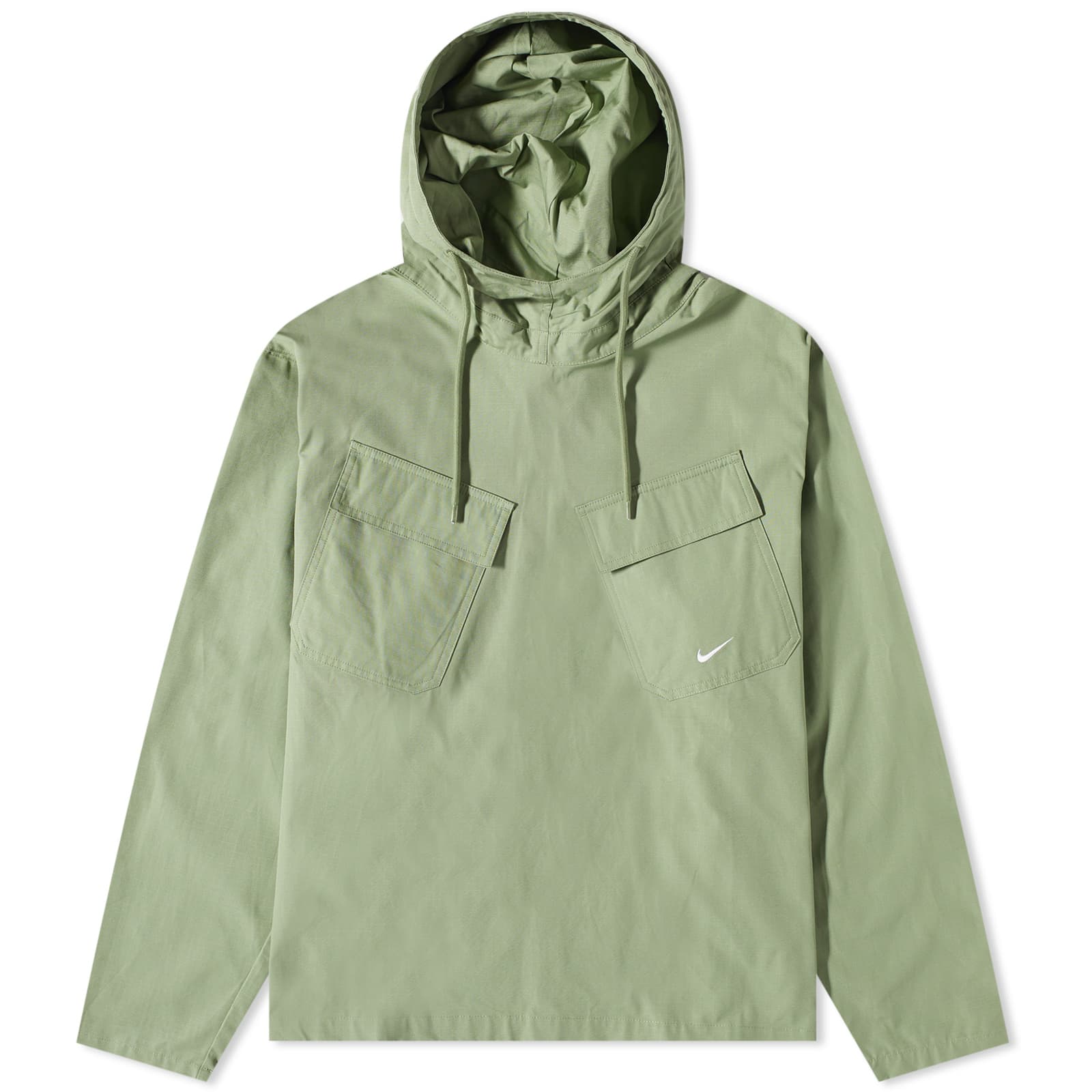 Nike Life Woven Pullover Field Jacket Oil Green & White | END. (KR)