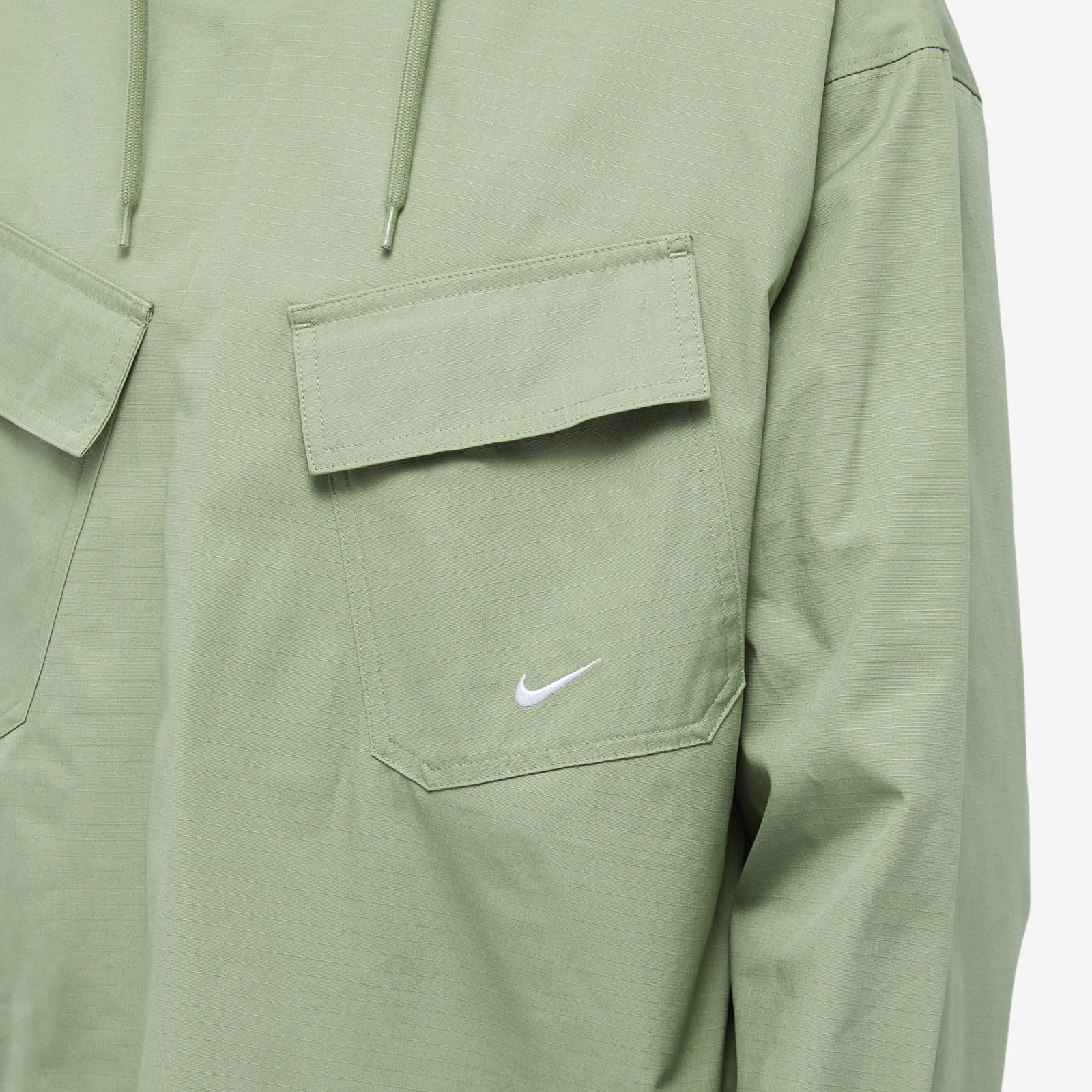 Nike Life Woven Pullover Field Jacket Oil Green & White | END. (HK)