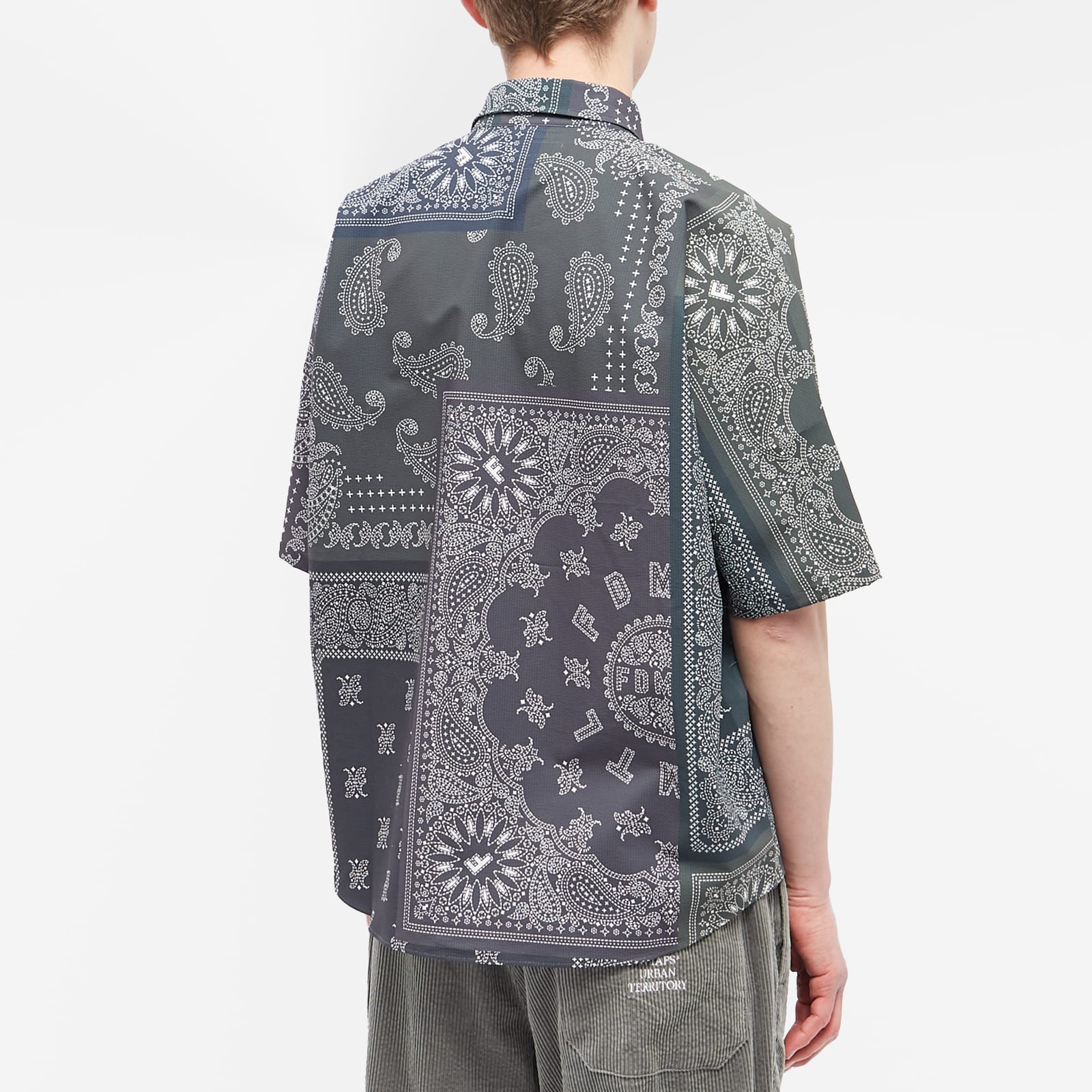 FDMTL Short Sleeve Bandana Patchwork Shirt Khaki | END. (US)