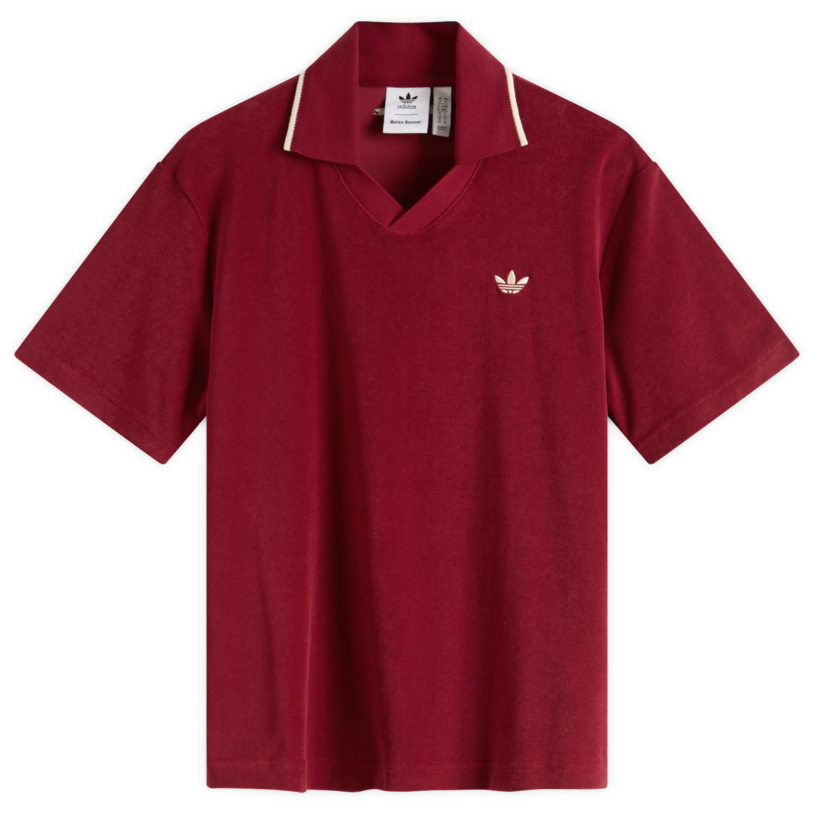 Adidas x Wales Bonner Polo Shirt Collegiate Burgundy | END. (AU)