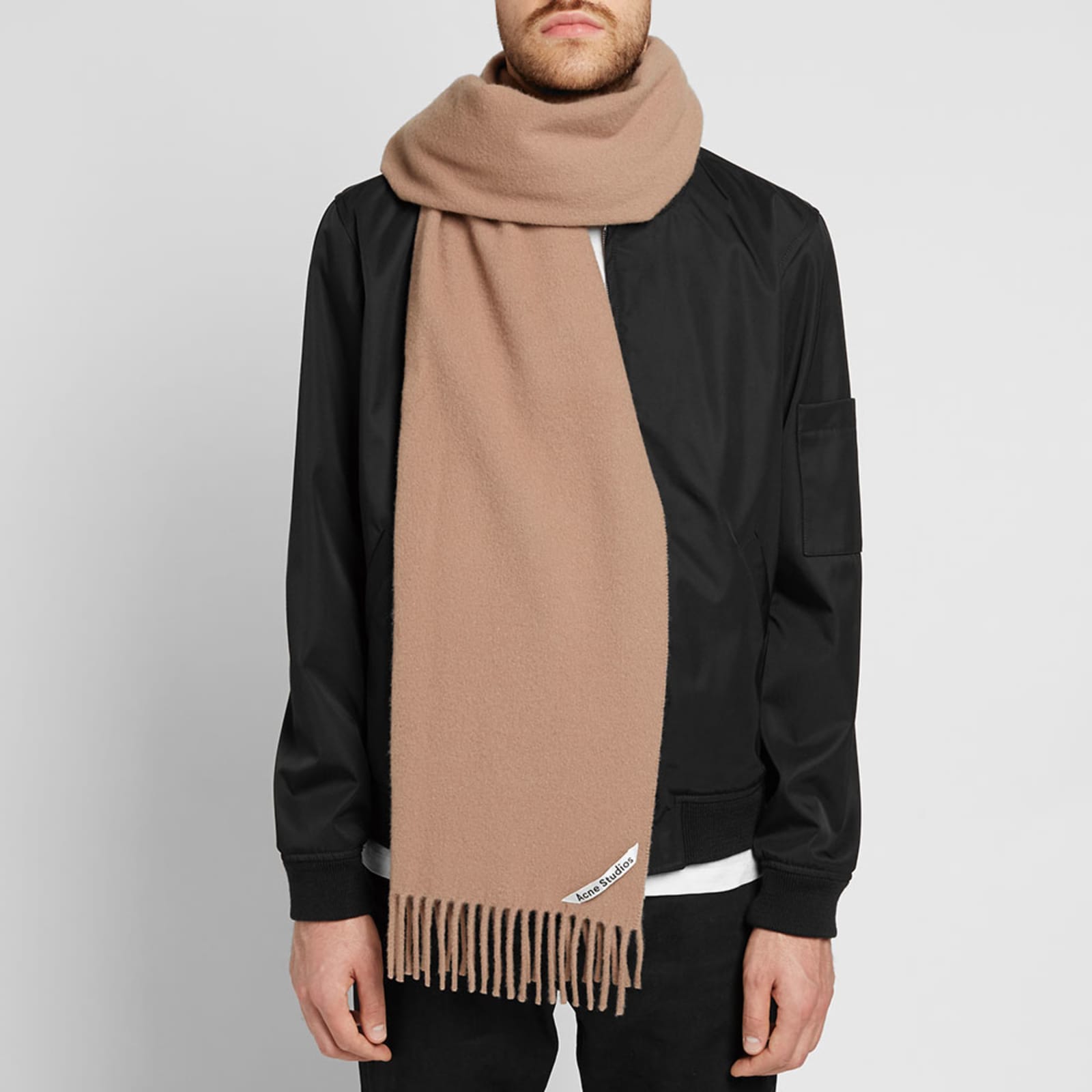 Acne Studios Canada Narrow New Scarf Caramel Brown | END. (US)
