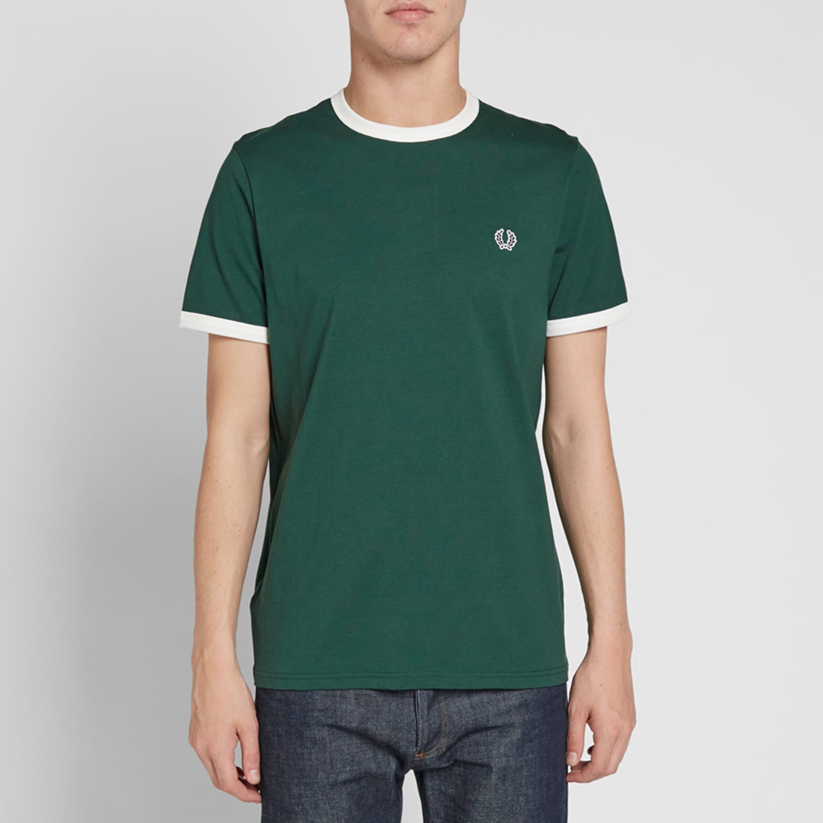 Fred Perry Ringer Tee Ivy & Snow White | END. (US)