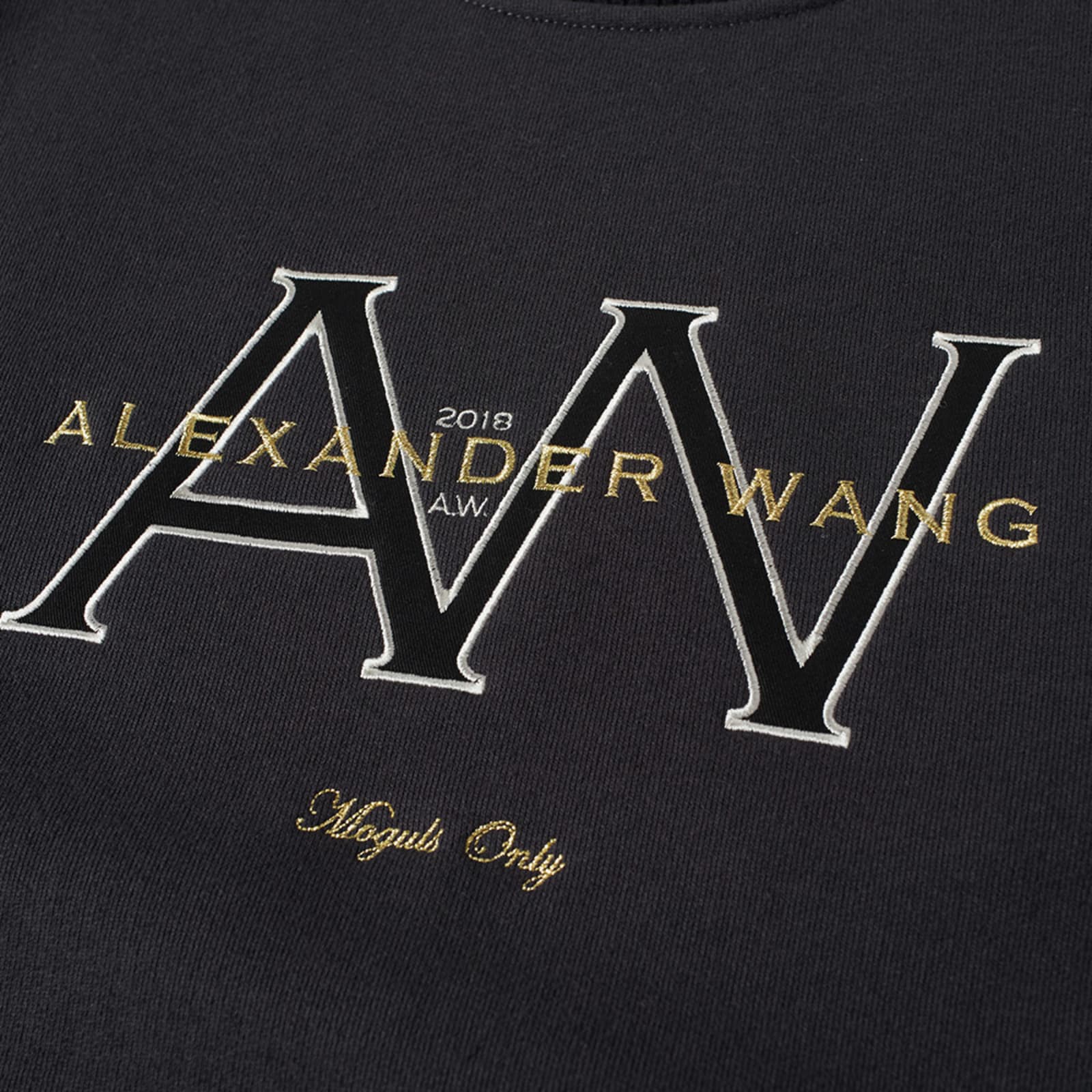 Alexander Wang Monogram Crew Sweat Faded Black | END. (US)