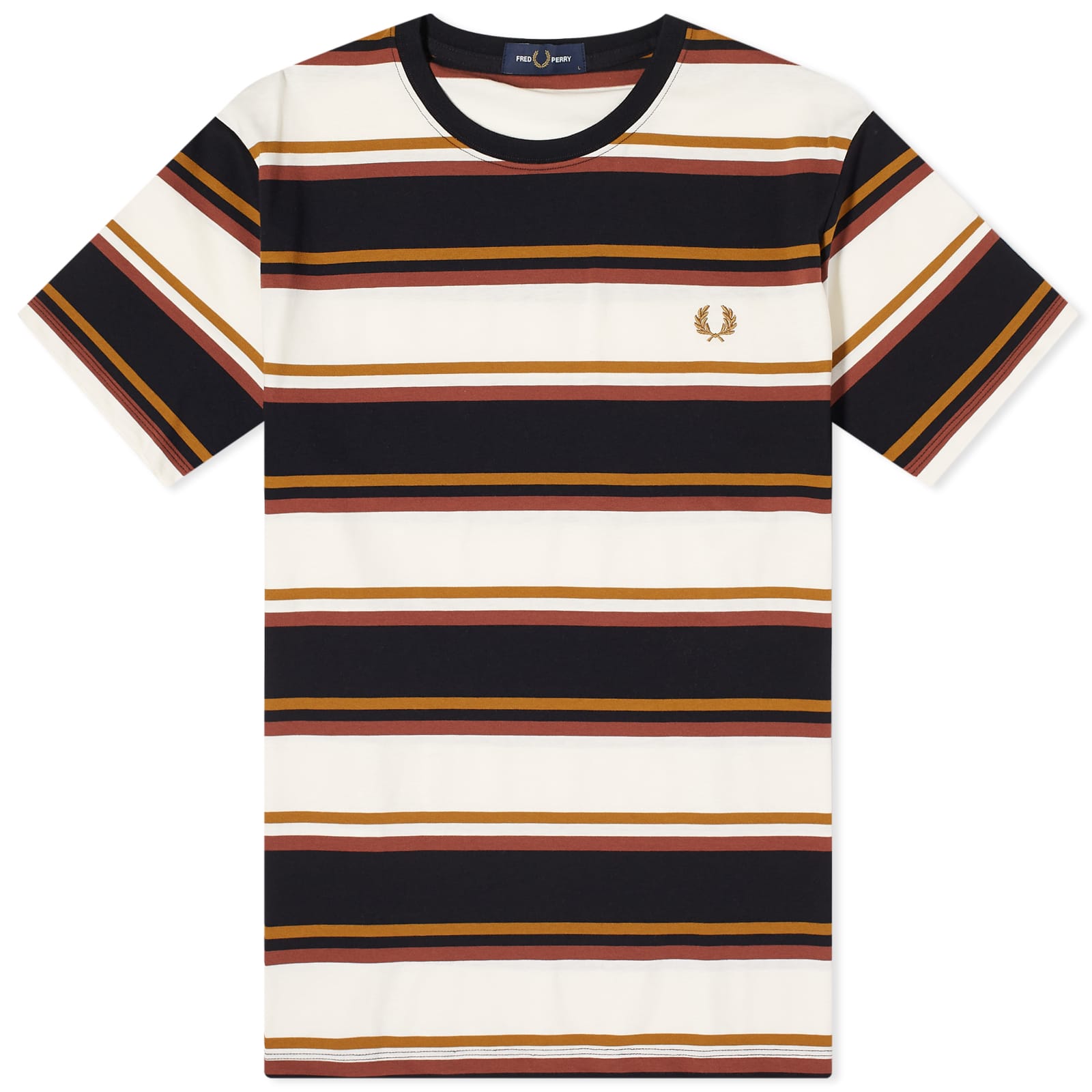 Fred Perry Bold Stripe T-Shirt Ecru | END. (GB)