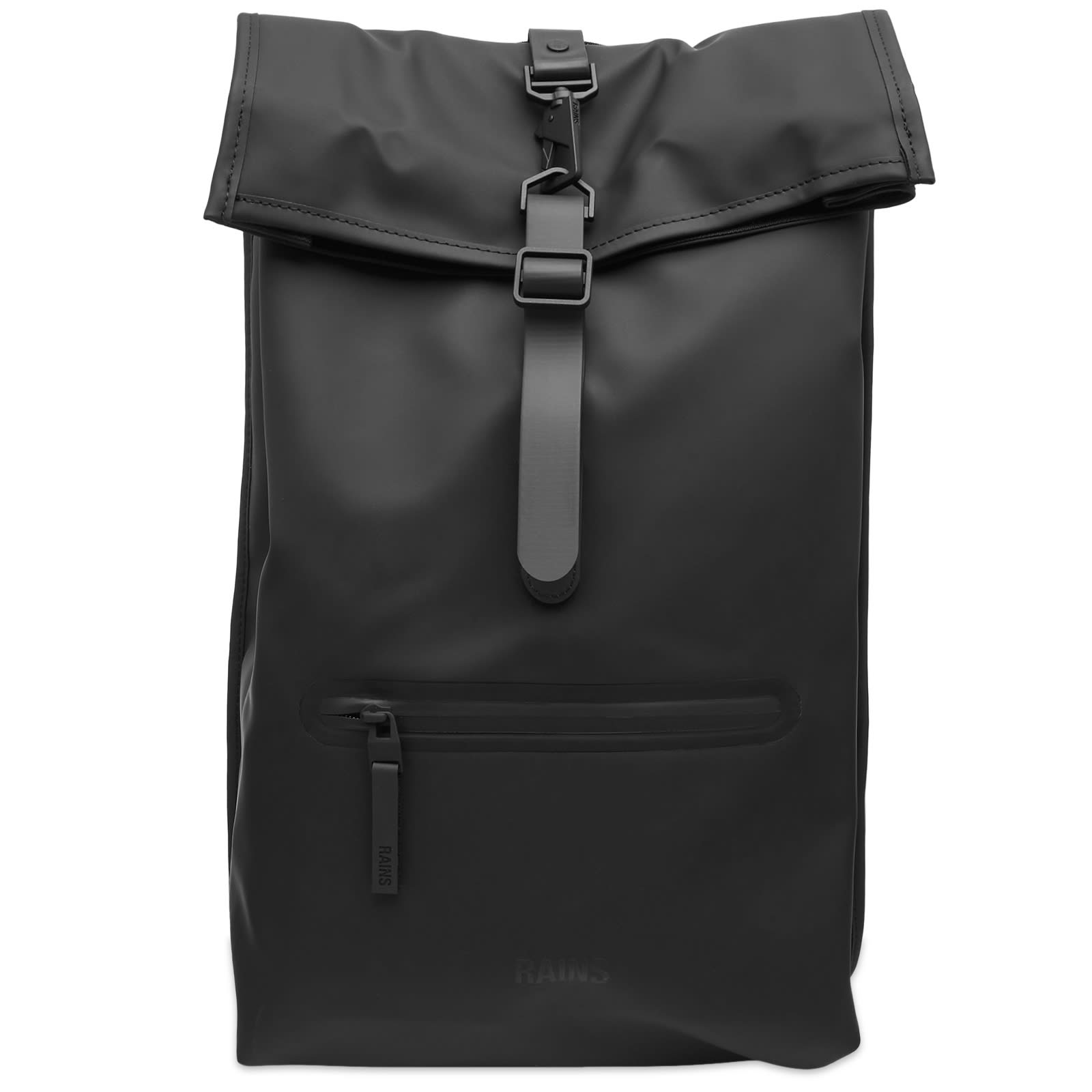 RAINS Rolltop Rucksack Black | END. (GB)