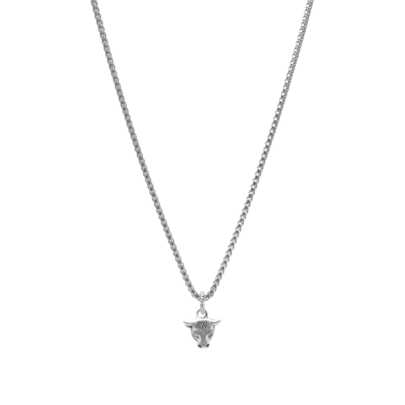 Gucci Bull Head Pendant Necklace Aged Sterling Silver | END.