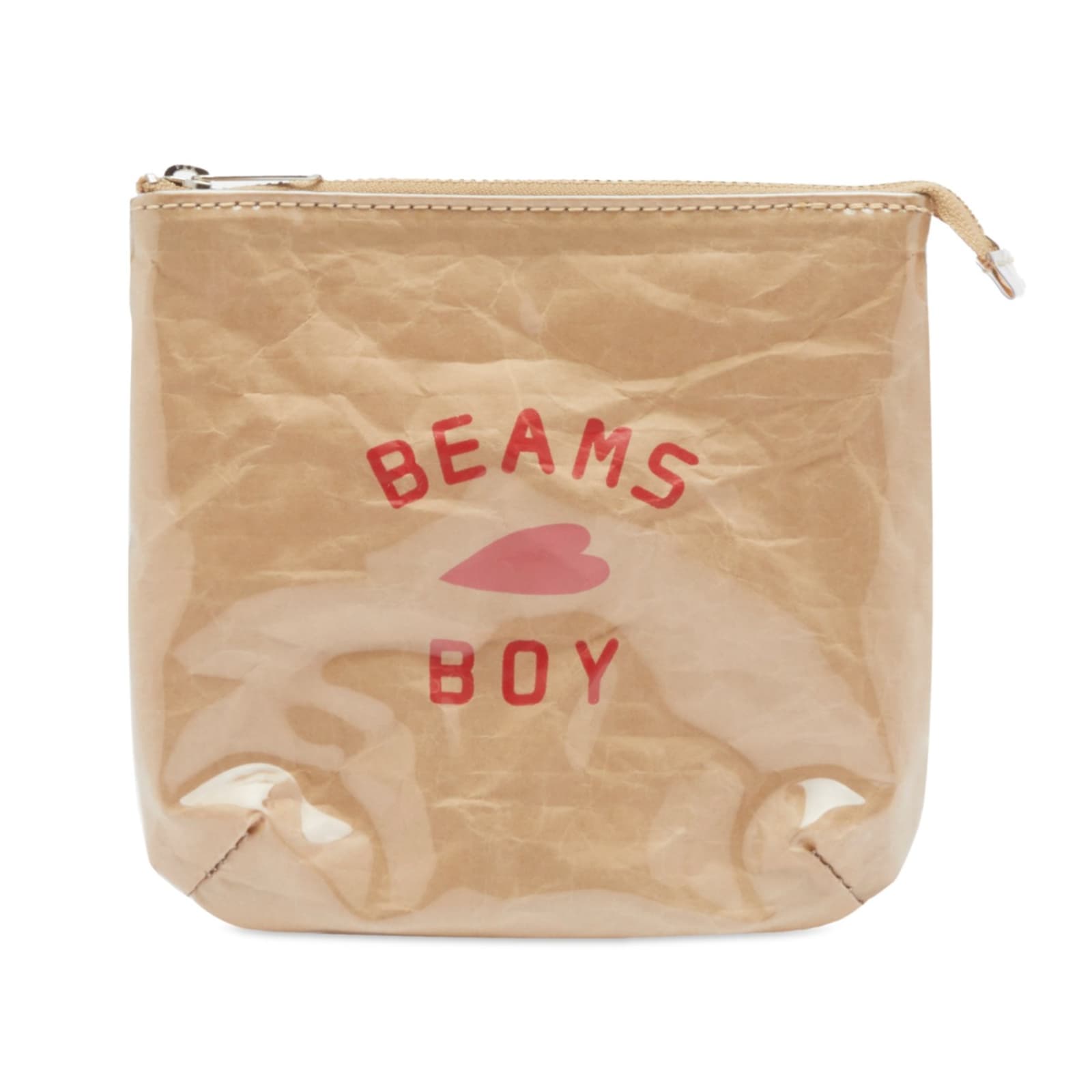 Beams Boy Logo Pouch Beige | END. (US)