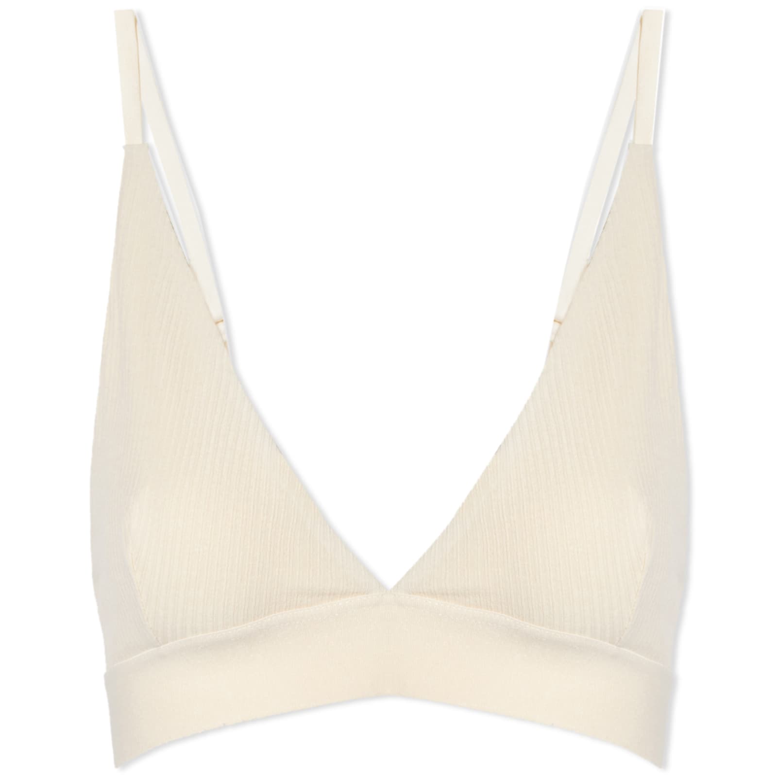 Baserange Ribbed Triangle Bra Off White | END. (IT)