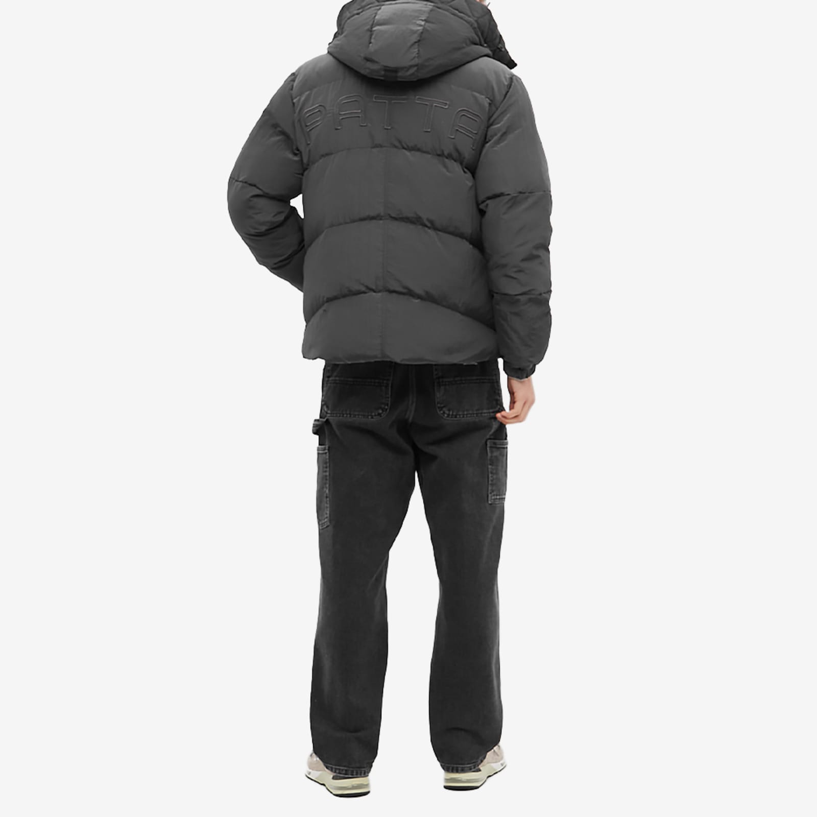 Patta Ripstop Puffer Jacket Off Black | END.