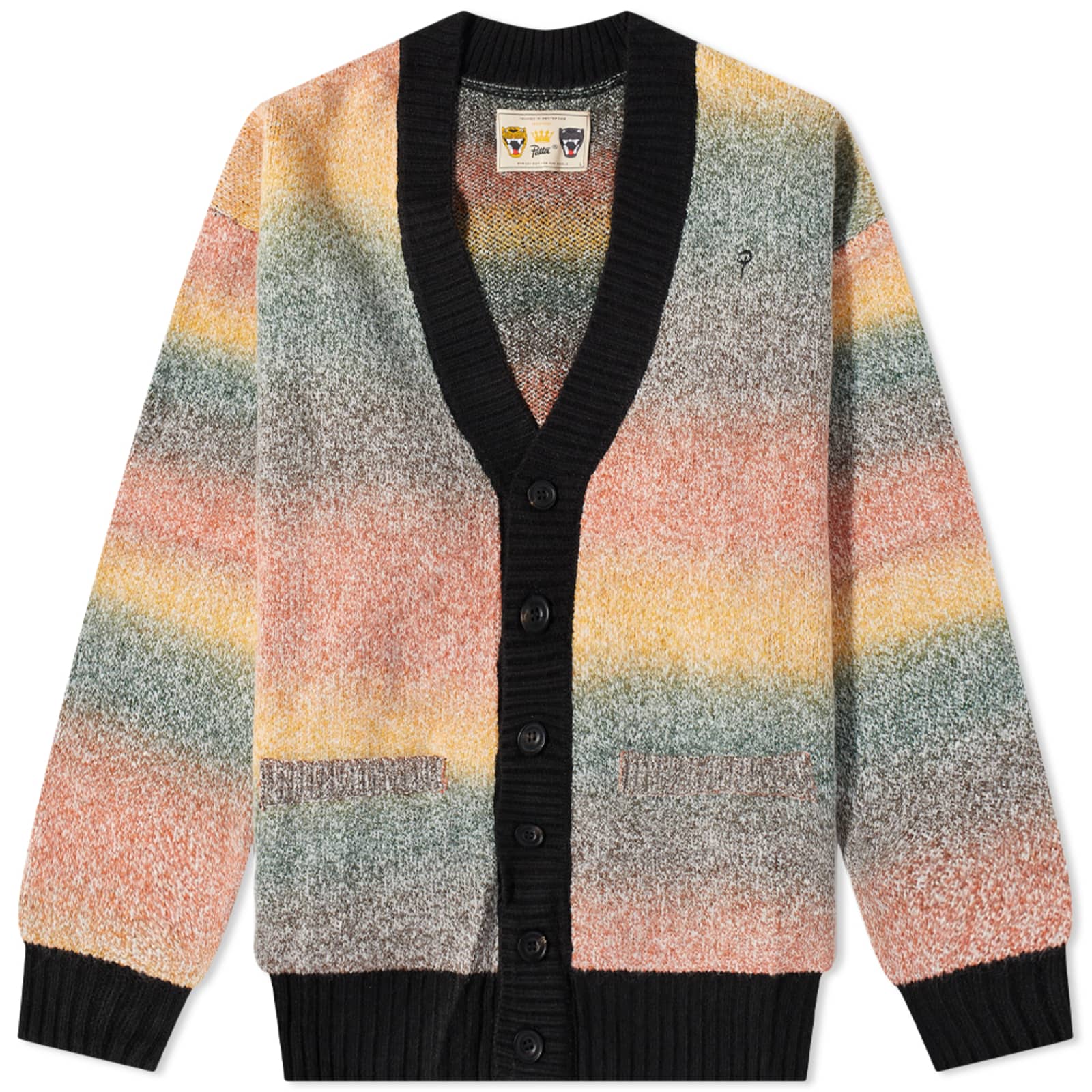 Patta Space Dye Knitted Cardigan Multi | END. (GB)