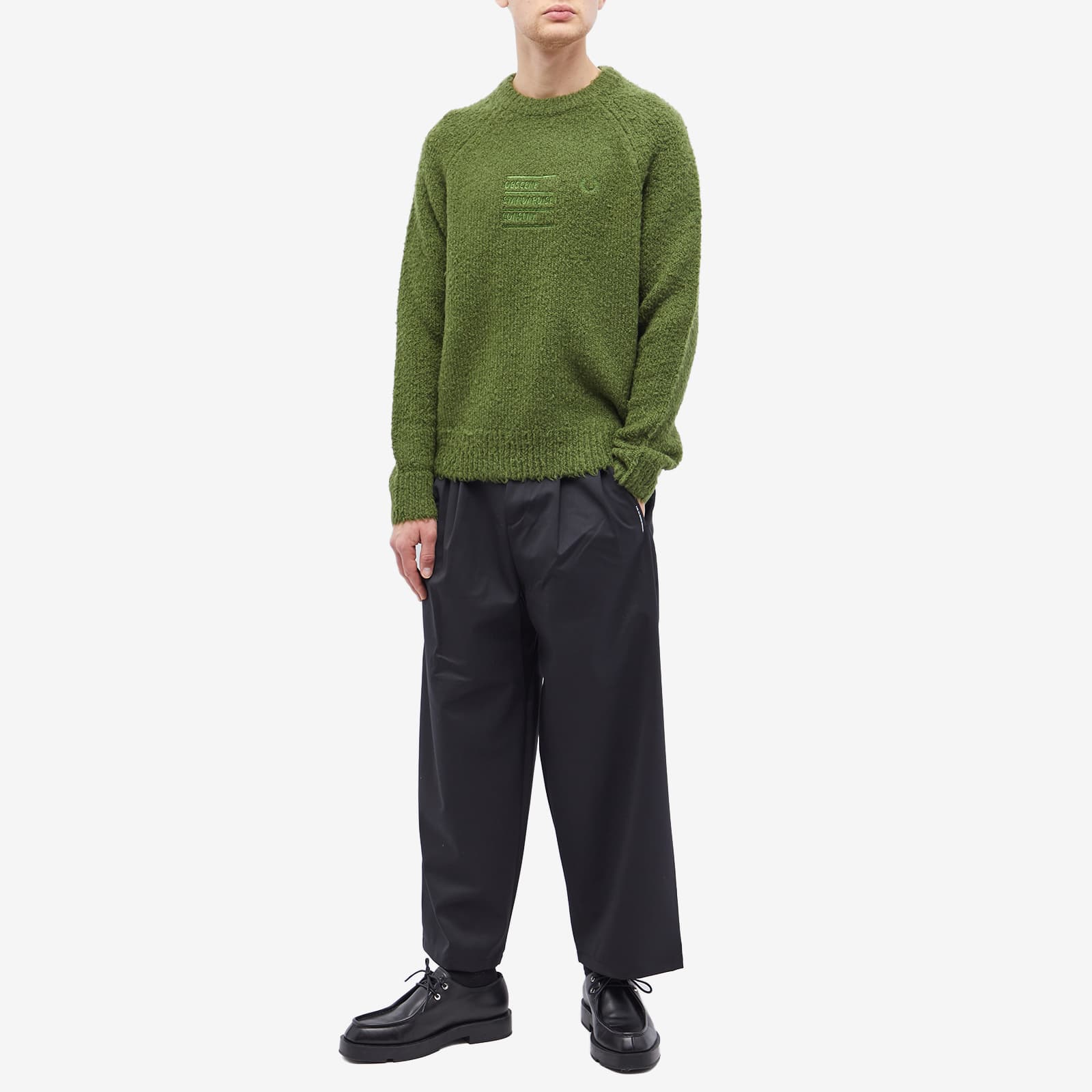 Fred Perry x Raf Simons Fluffy Crew Knit Chive | END. (AR)