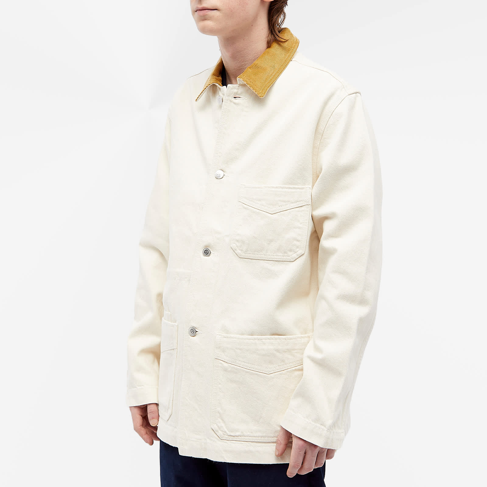 Drake's Heavy Twill Chore Jacket Ecru | END. (AR)