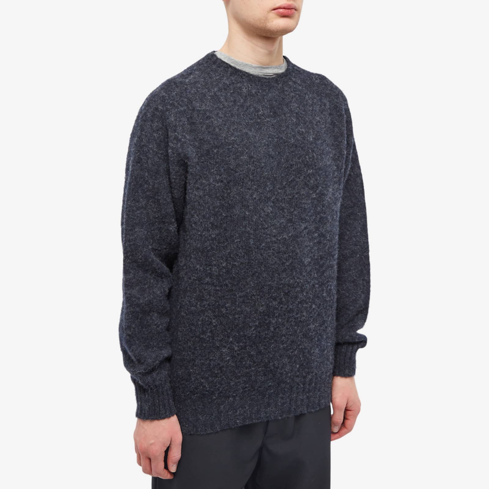 YMC Suedehead Crew Knit Black | END. (GB)