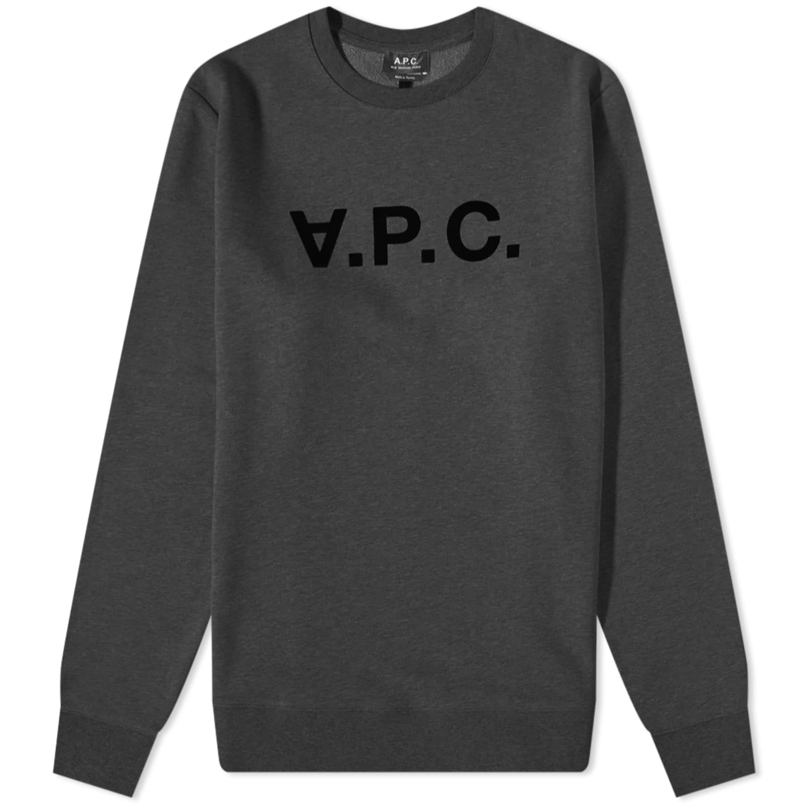 A.P.C. VPC Logo Crew Sweat Black & Black | END. (KR)