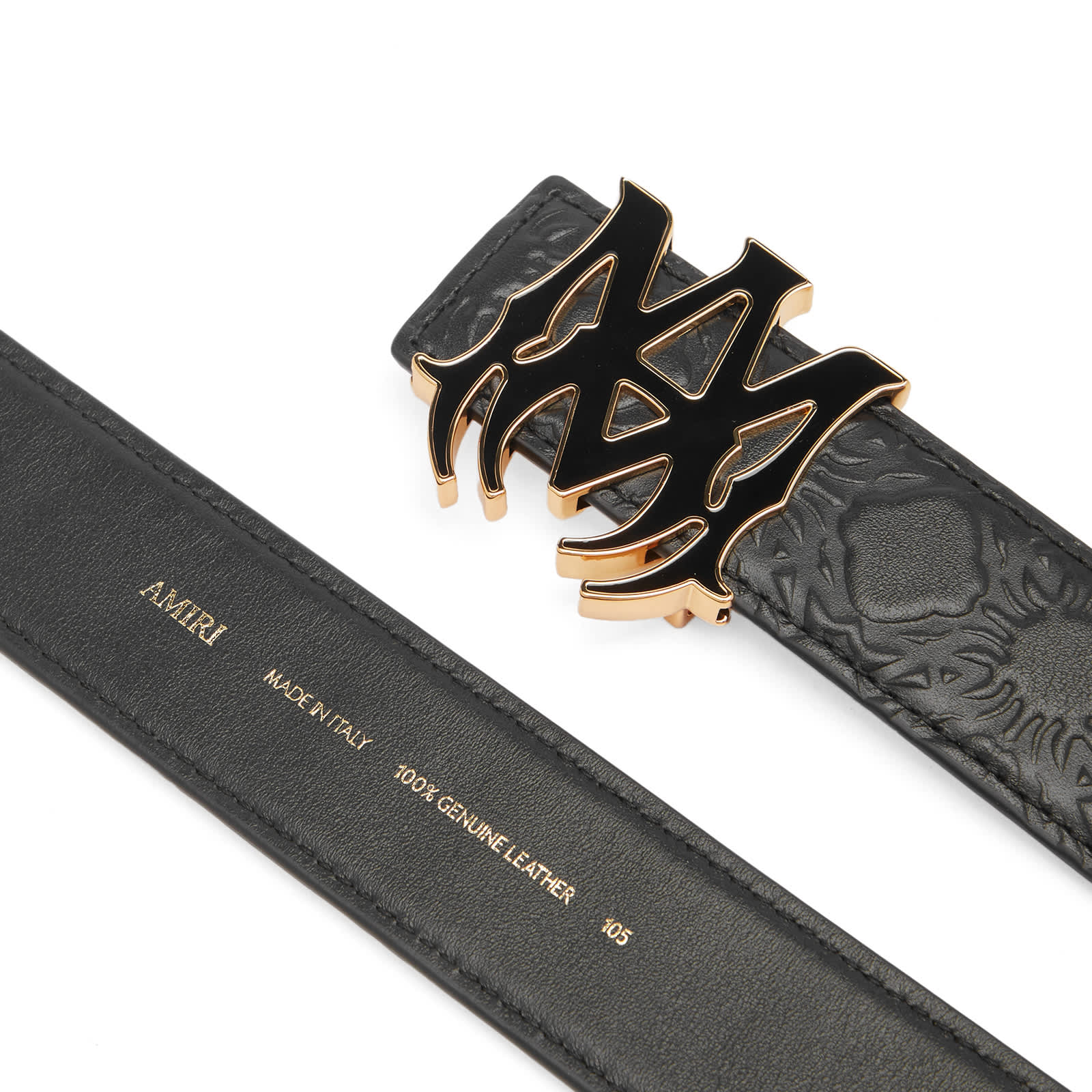 AMIRI MA Quad Embossed 4cm Belt Black | END. (IT)
