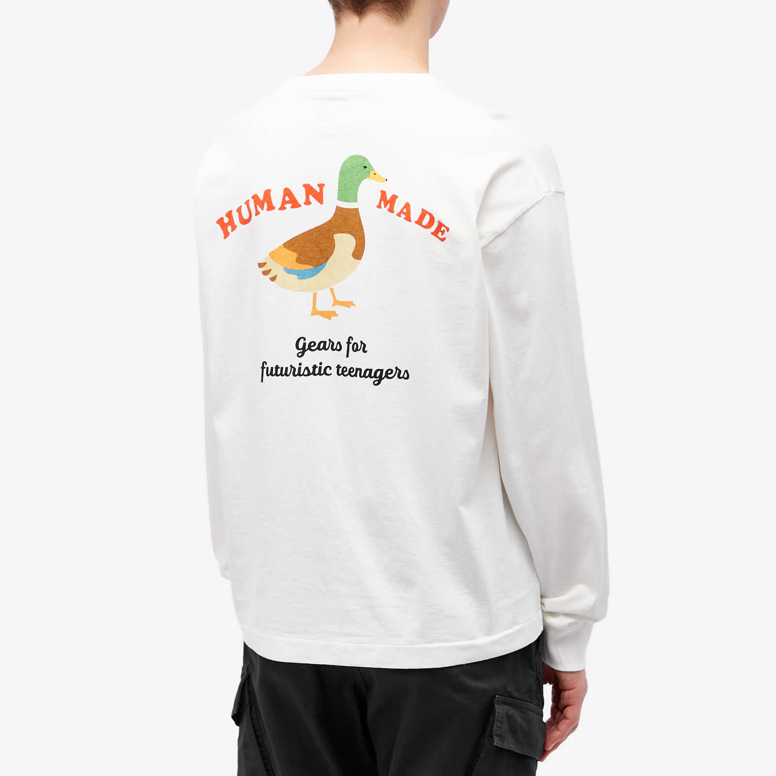 Human Made Long Sleeve Duck T-Shirt White | END. (US)