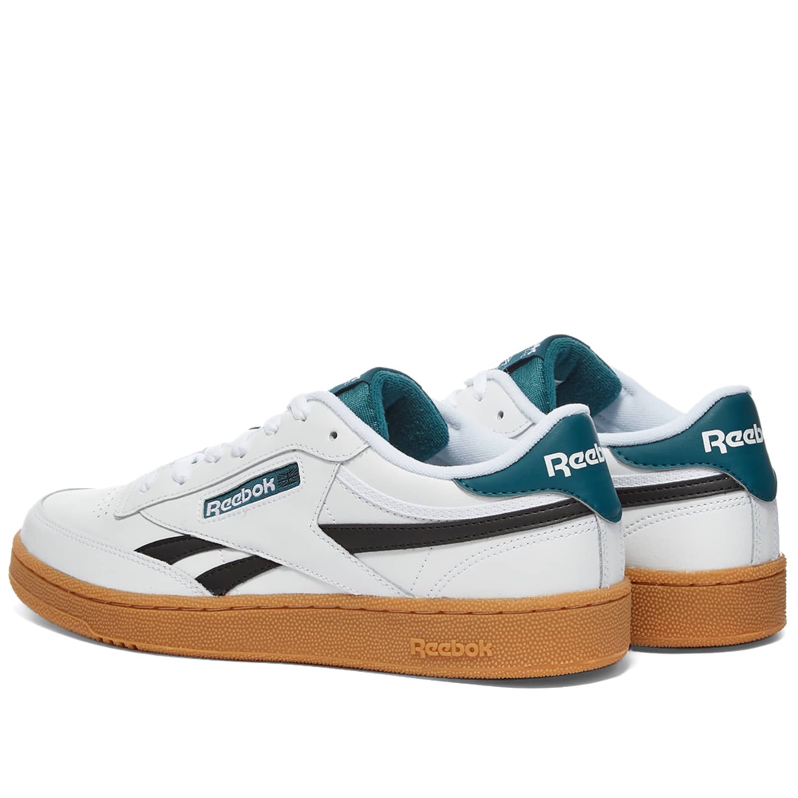 Reebok Classic Club C Revenge MU White, Black & Teal | END. (US)