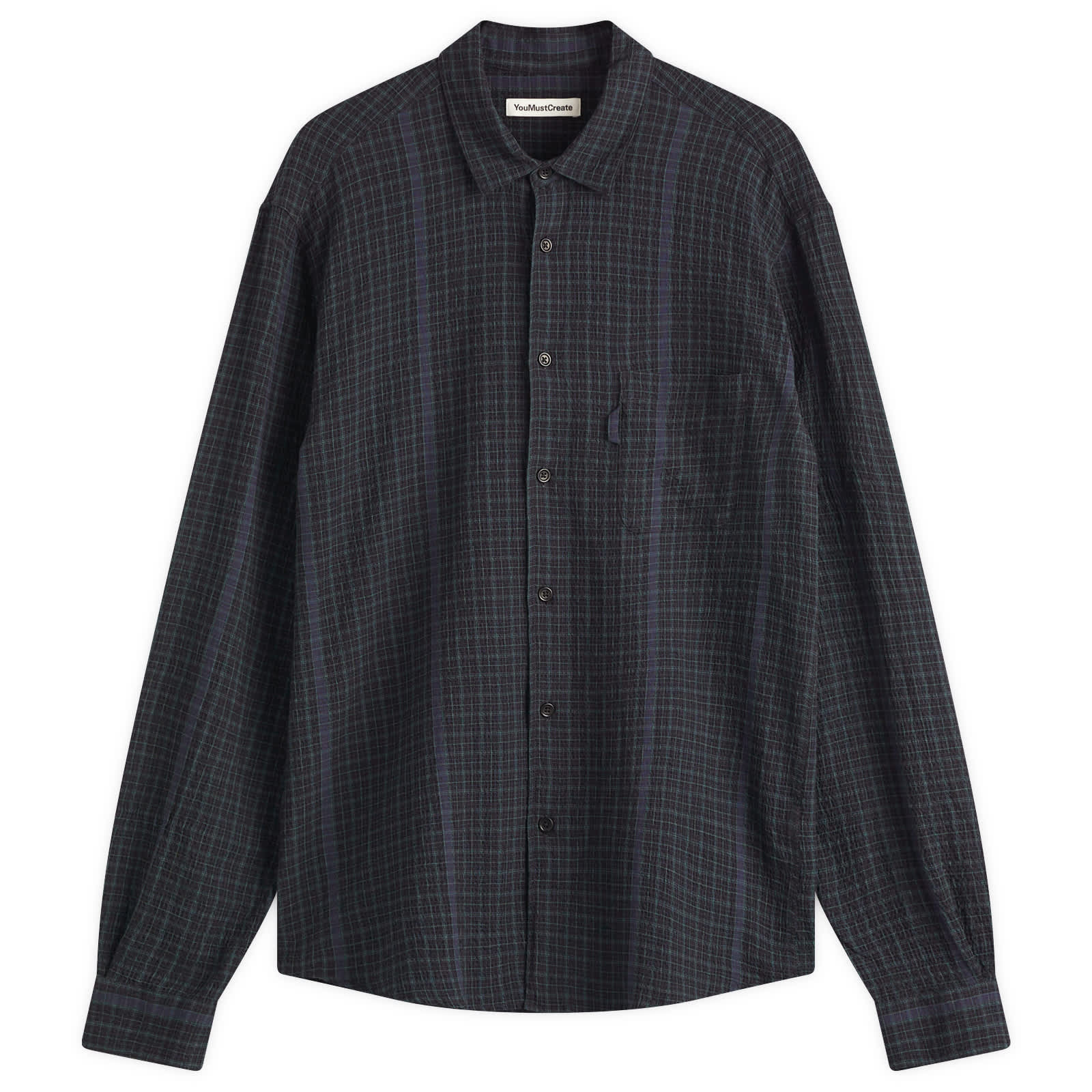 YMC Curtis Check Shirt Black Green | END. (GB)