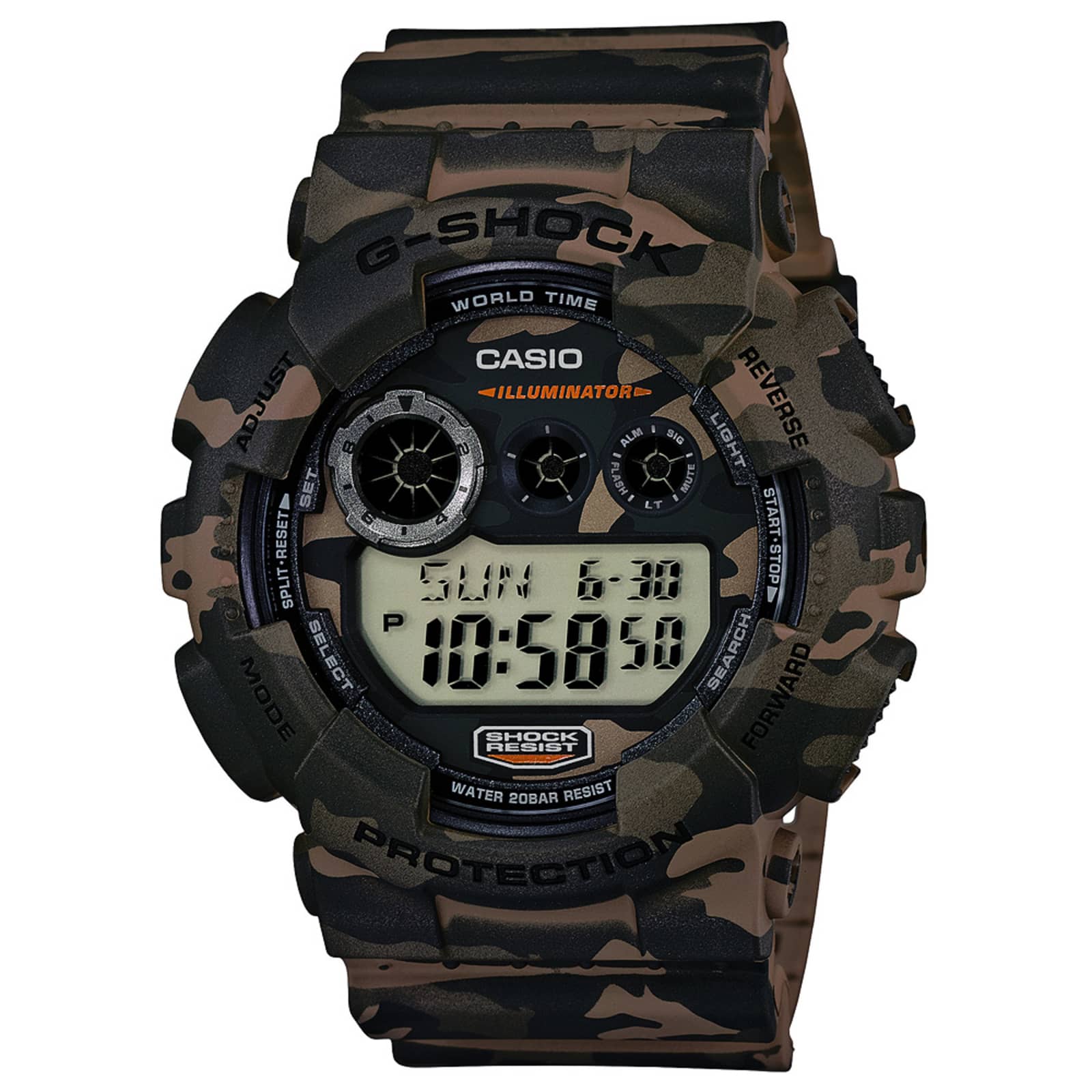 Casio G-Shock GD-120CM-5ER Watch Forest Camo Green | END. (GB)