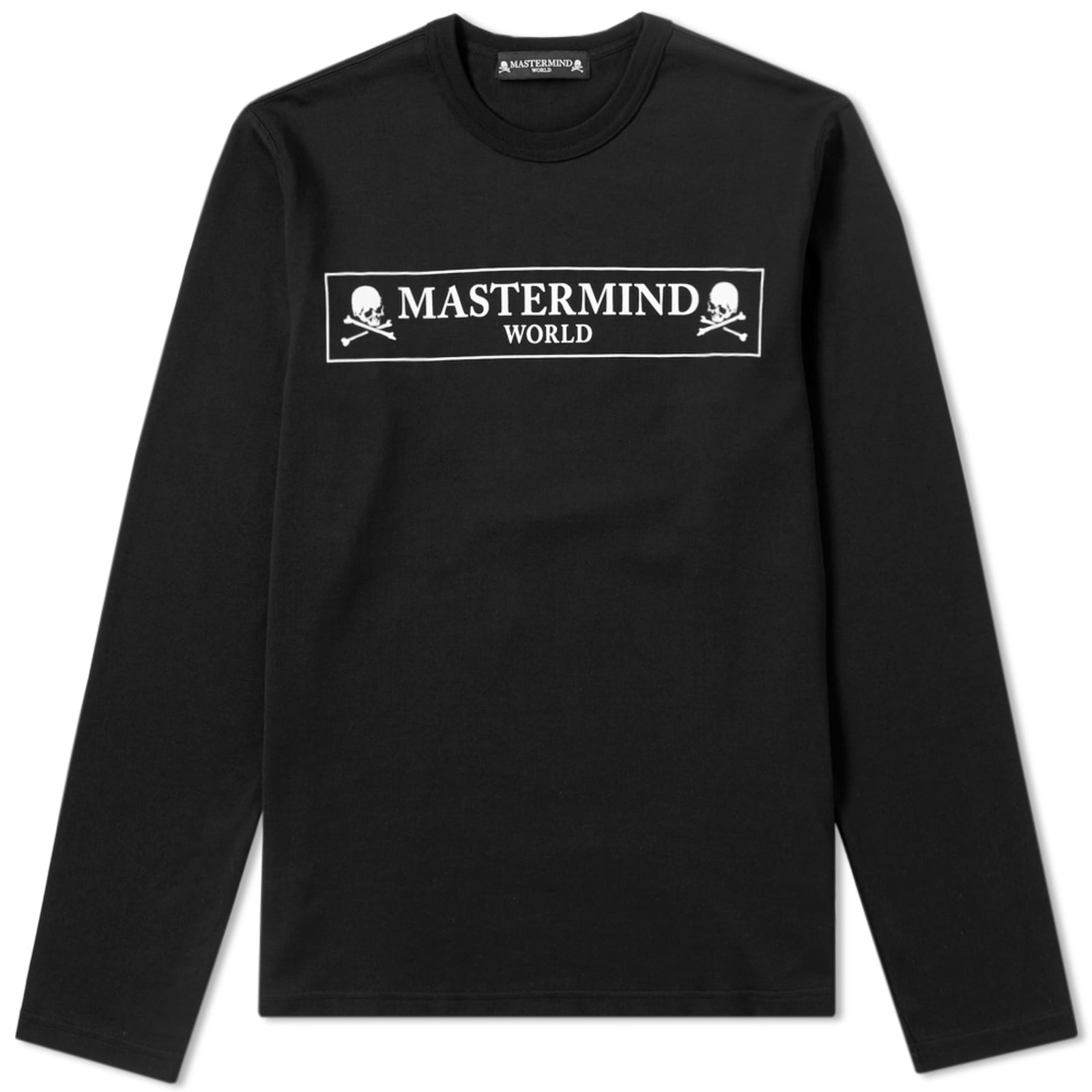 MASTERMIND WORLD Long Sleeve Box Logo Tee Black | END. (US)