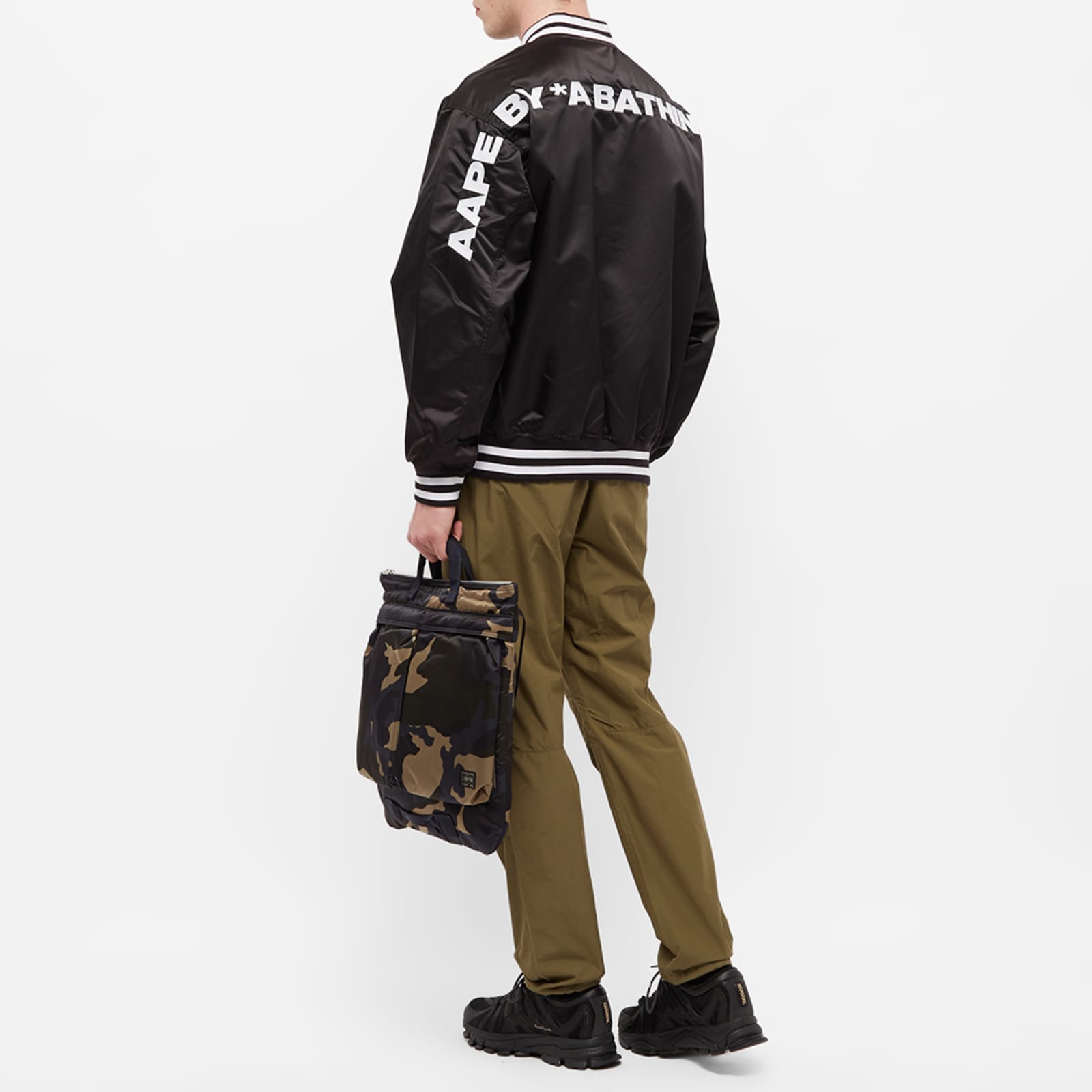 AAPE Varsity Jacket Black | END.